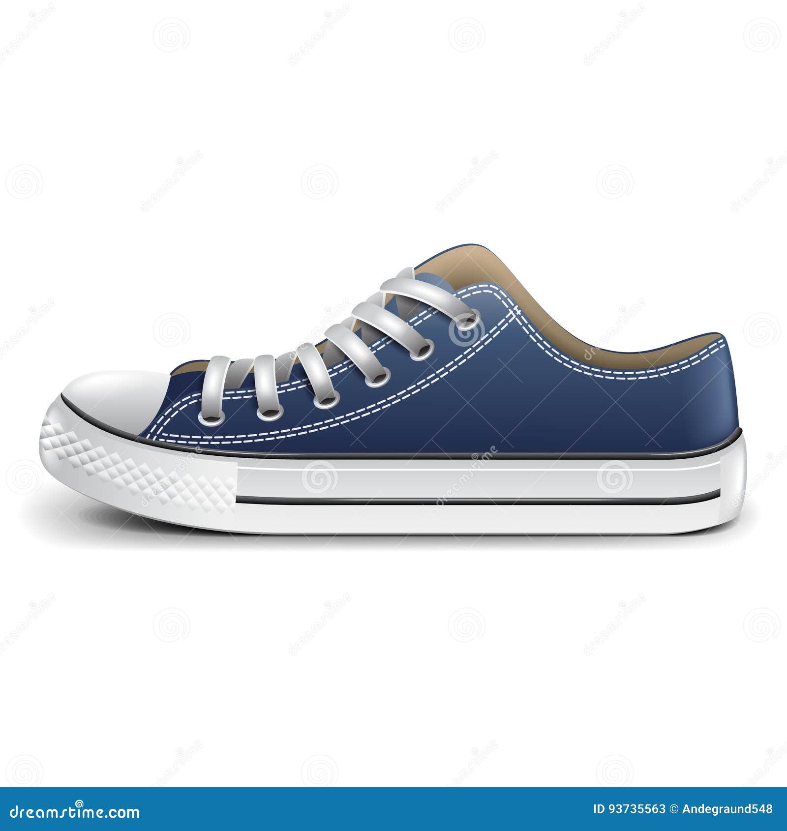 Sneaker Side View Isolated Vector Stock Vector - Illustration of ...