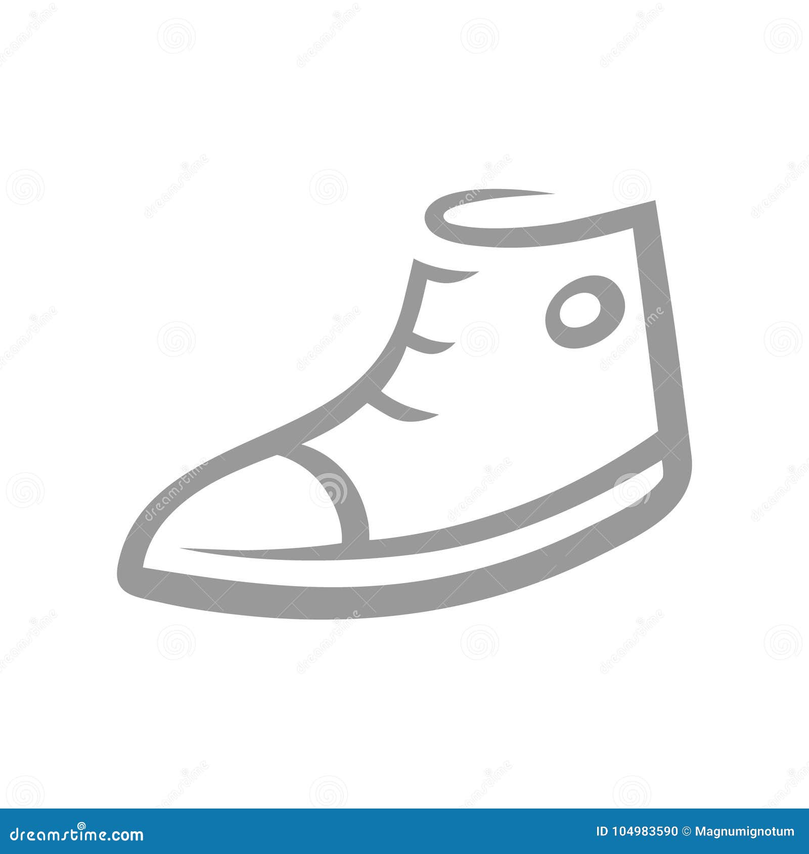 Sneaker Symbol, Icon on White Stock Vector - Illustration of symbol ...