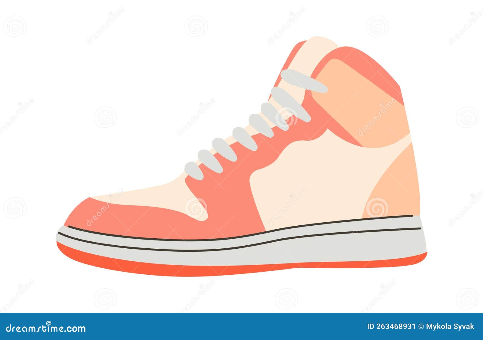 Sneaker for Walking Flat Icon Trendy Shoe Pair Stock Vector ...