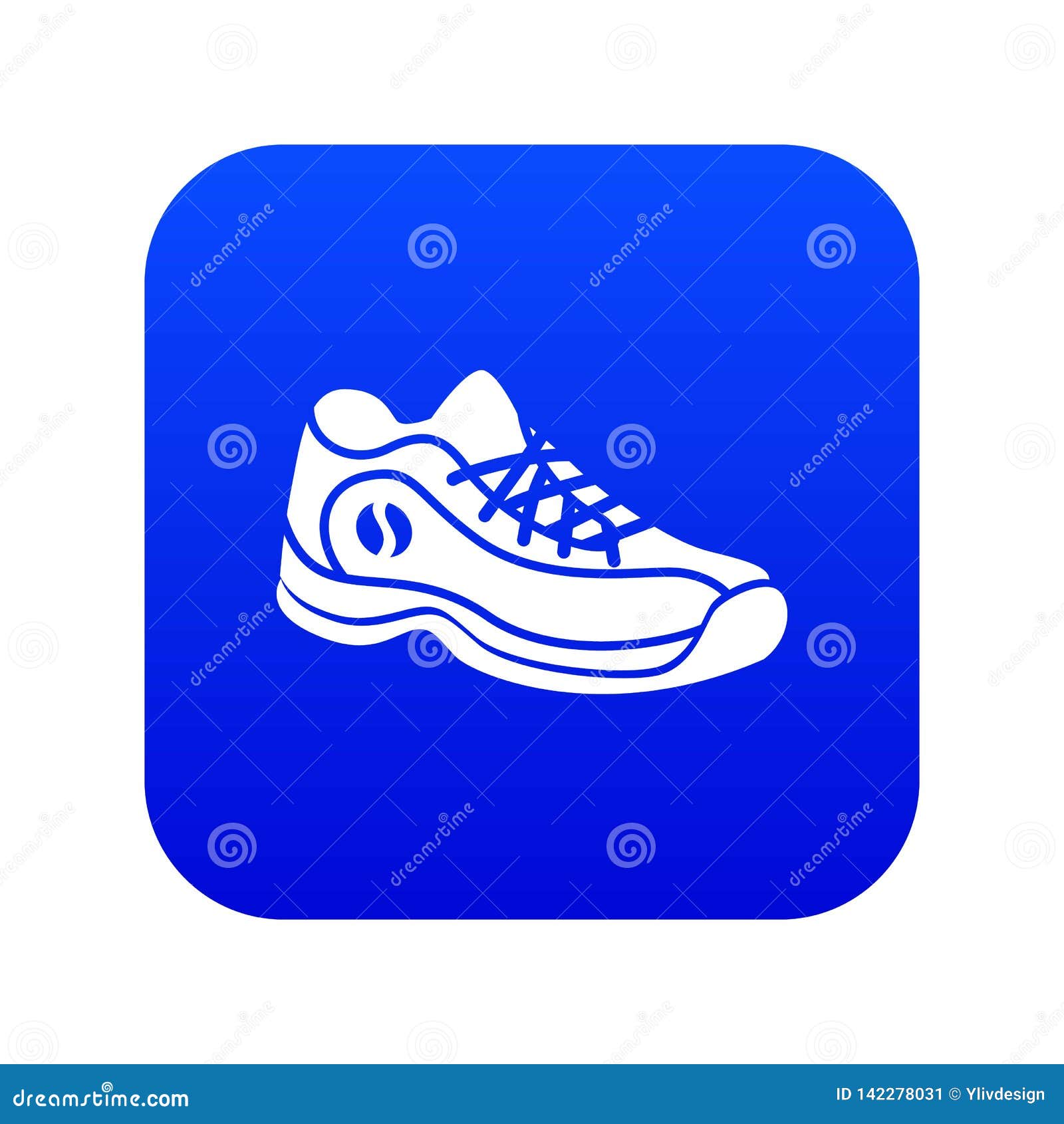 Sneakers icon blue vector stock vector. Illustration of fashionable ...
