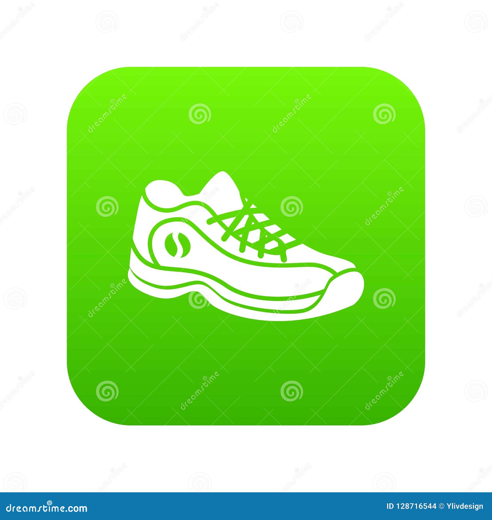 Sneakers icon green stock illustration. Illustration of abstract ...