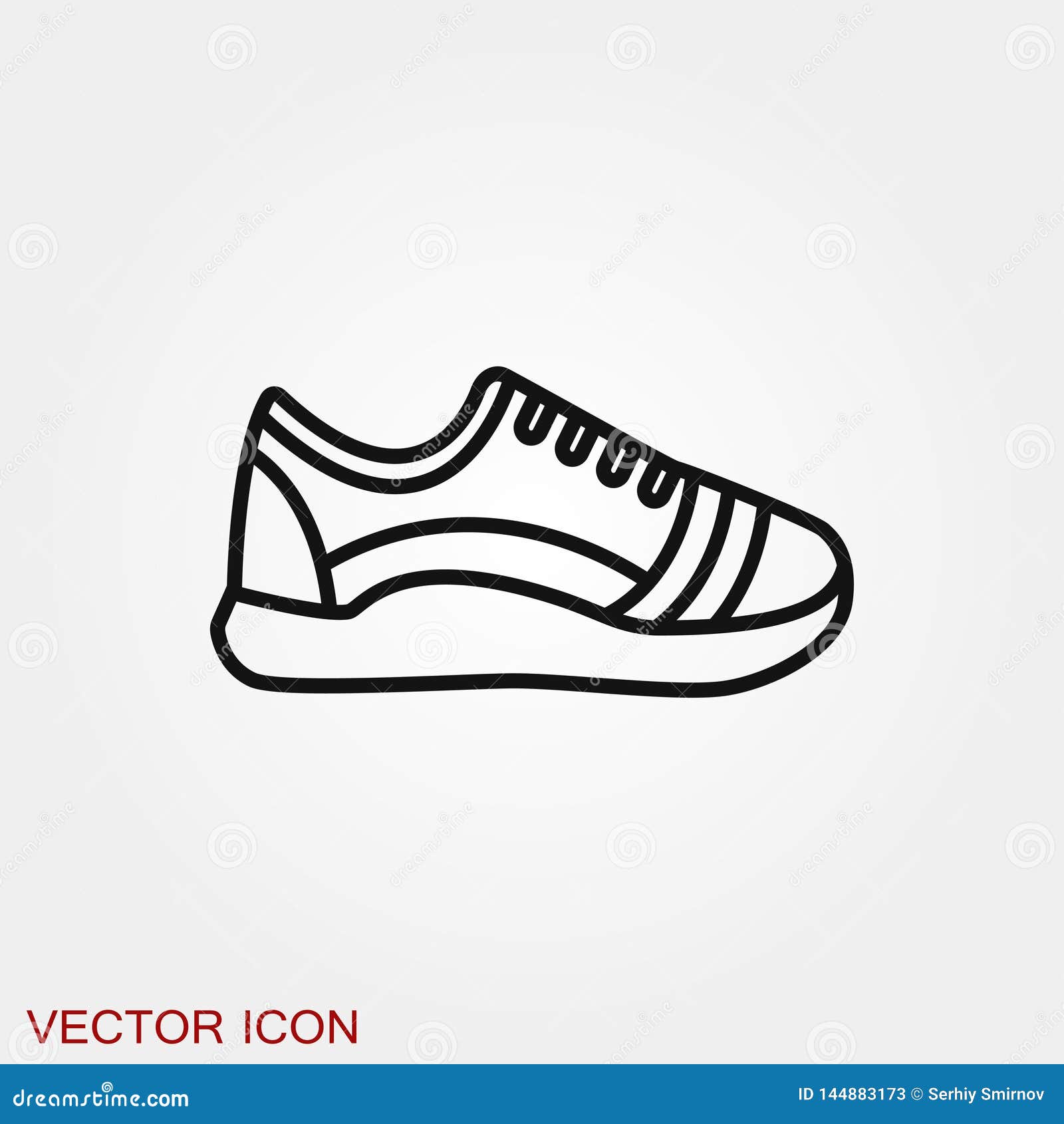 Sneakers Icon Vector Sign Symbol for Design Stock Illustration ...