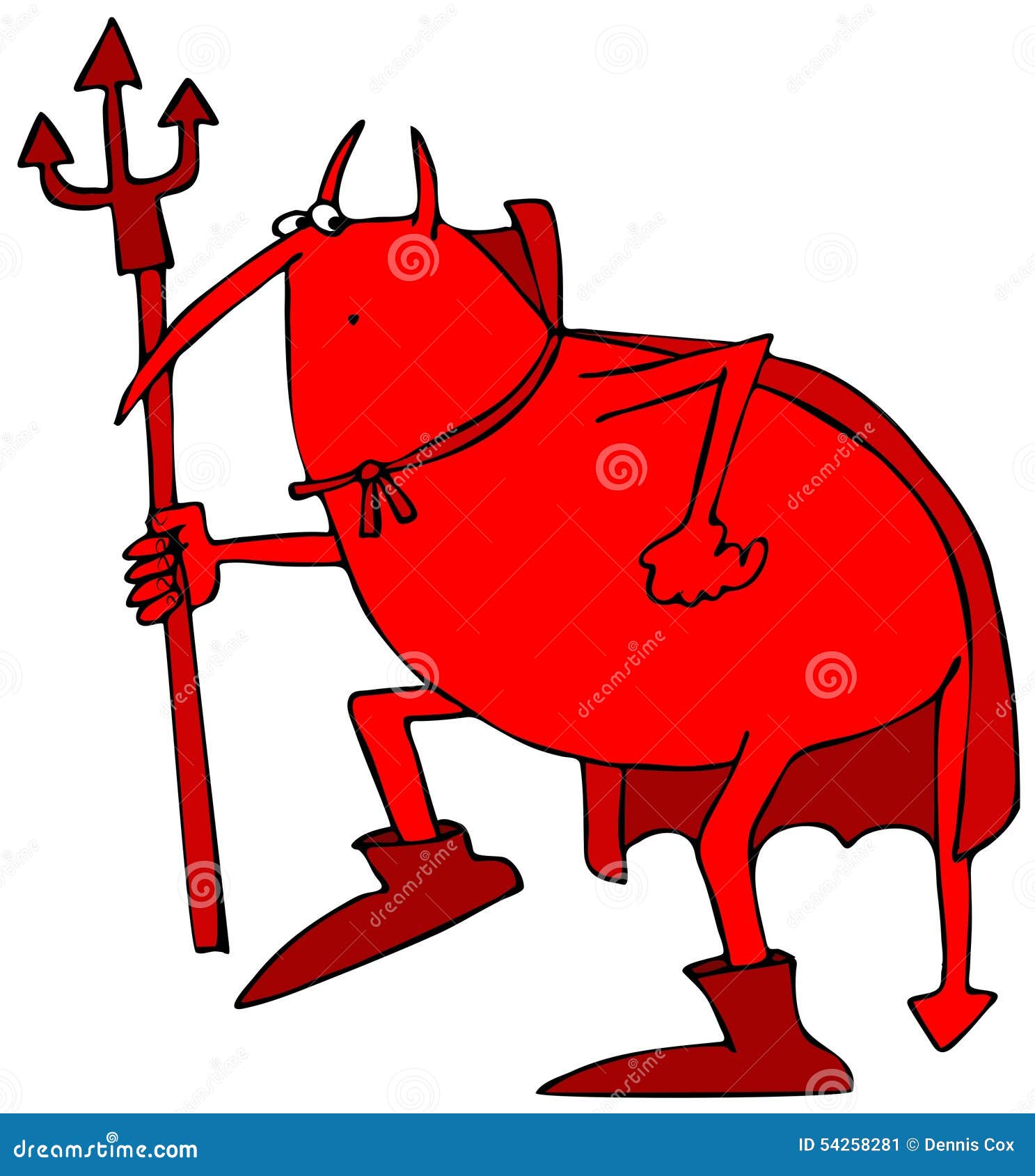 Sneaky Devil stock illustration. Illustration of pitchfork - 54258281