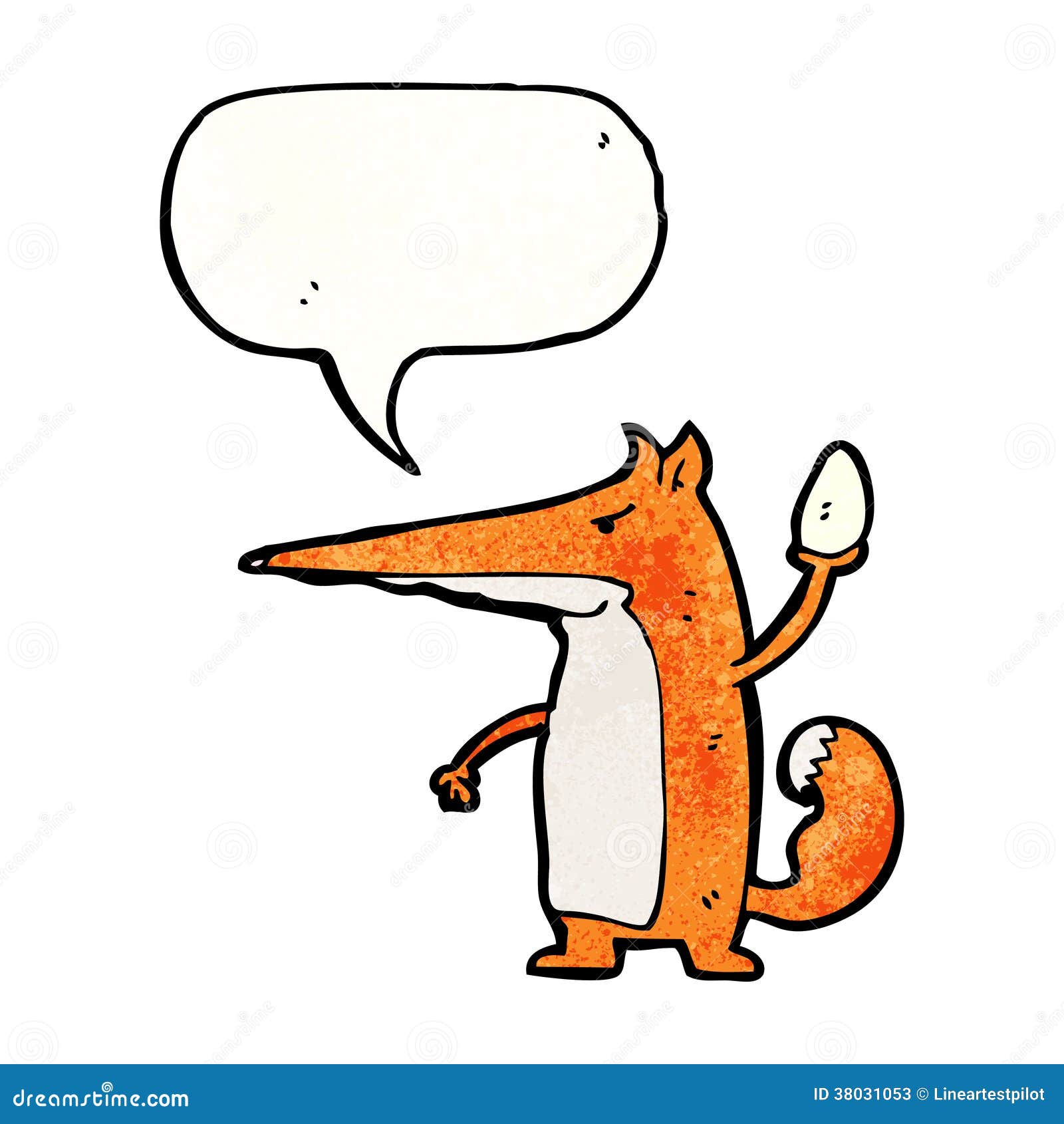 Sneaky fox cartoon stock vector. Illustration of retro - 38031053