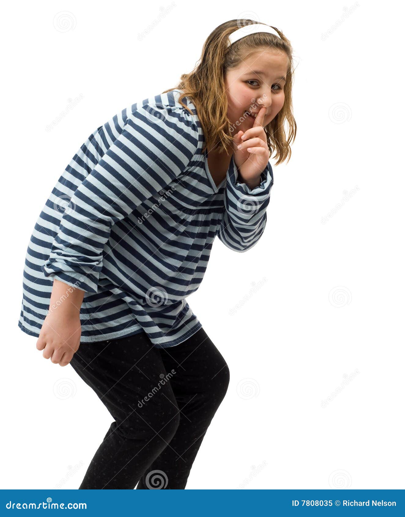 Sneaky Girl stock image. Image of isolated, smiling, quiet - 7808035