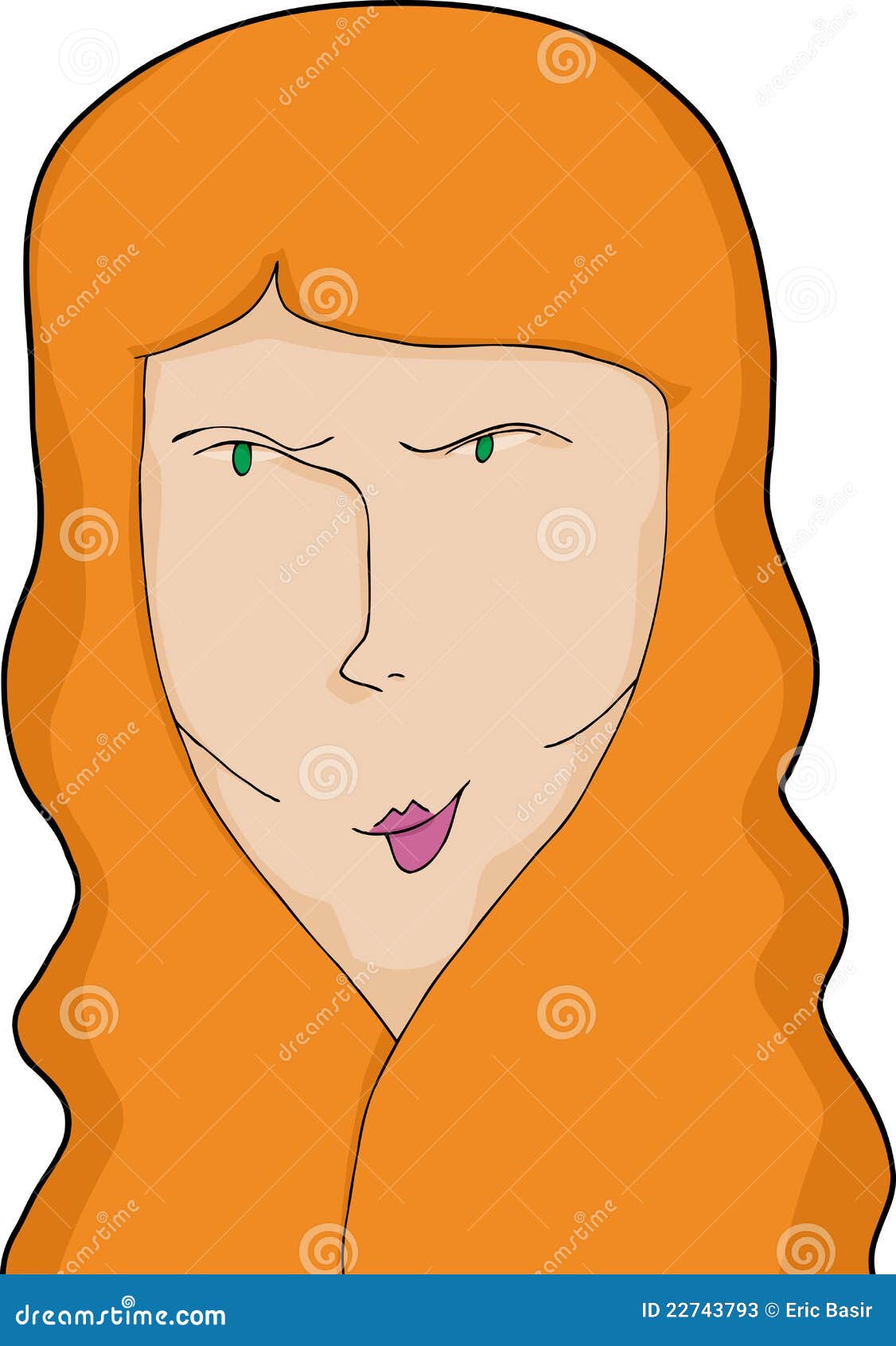 Sneaky Lady stock illustration. Illustration of adult - 22743793