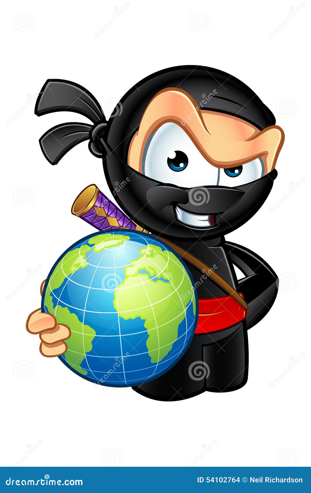 Sneaky Looking Ninja Character Stock Vector - Illustration of cartoon ...
