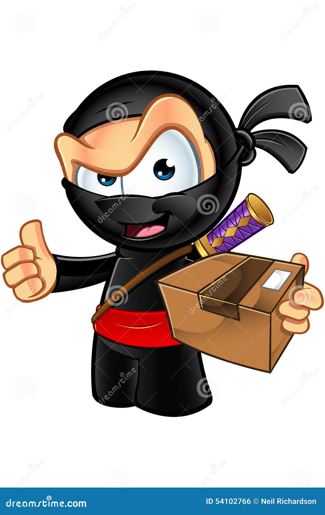 Sneaky Looking Ninja Character Stock Vector - Illustration of symbol ...