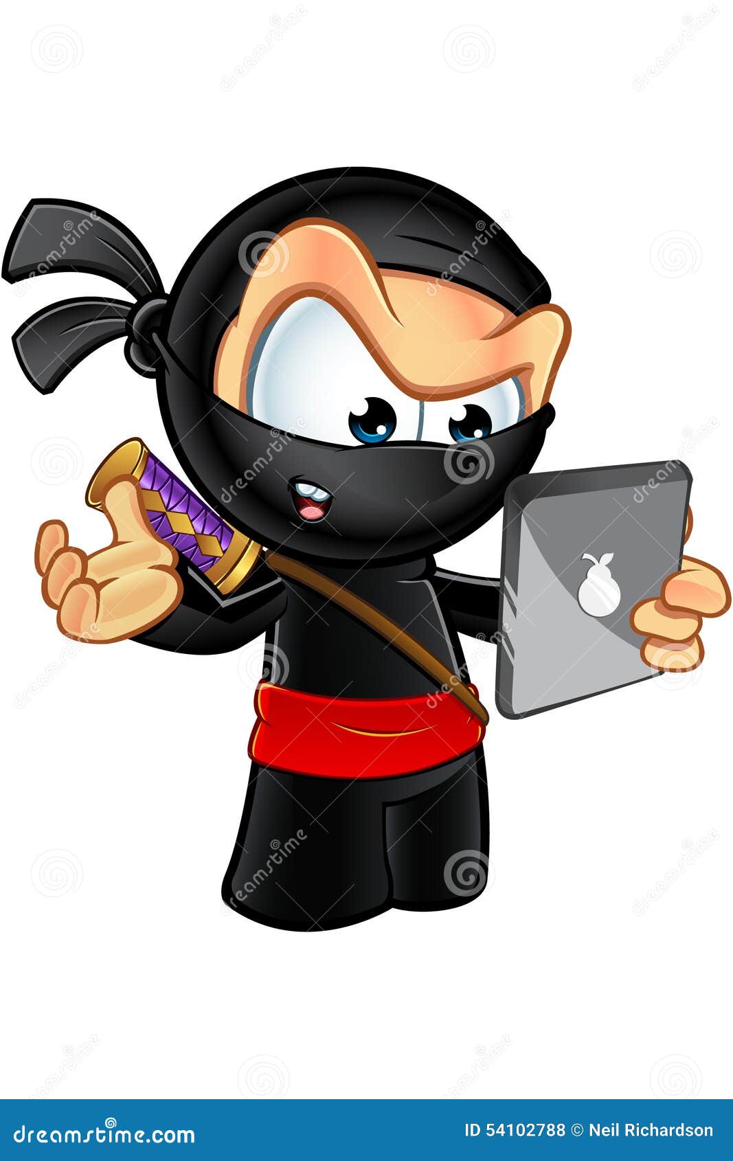 Sneaky Looking Ninja Character Stock Vector - Illustration of ninja ...