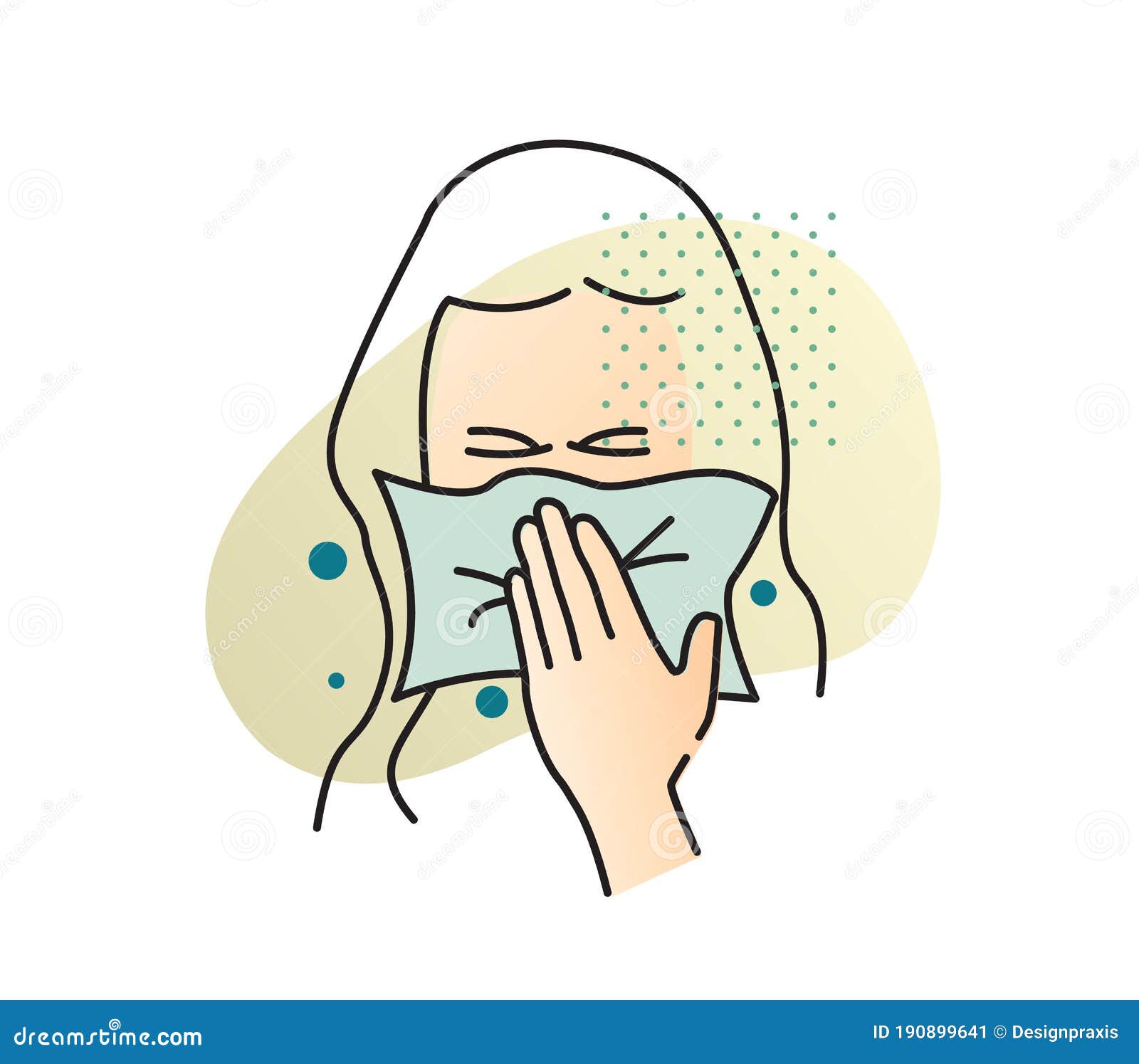 Sneeze - Common Cold and Flu - Icon Stock Vector - Illustration of ...