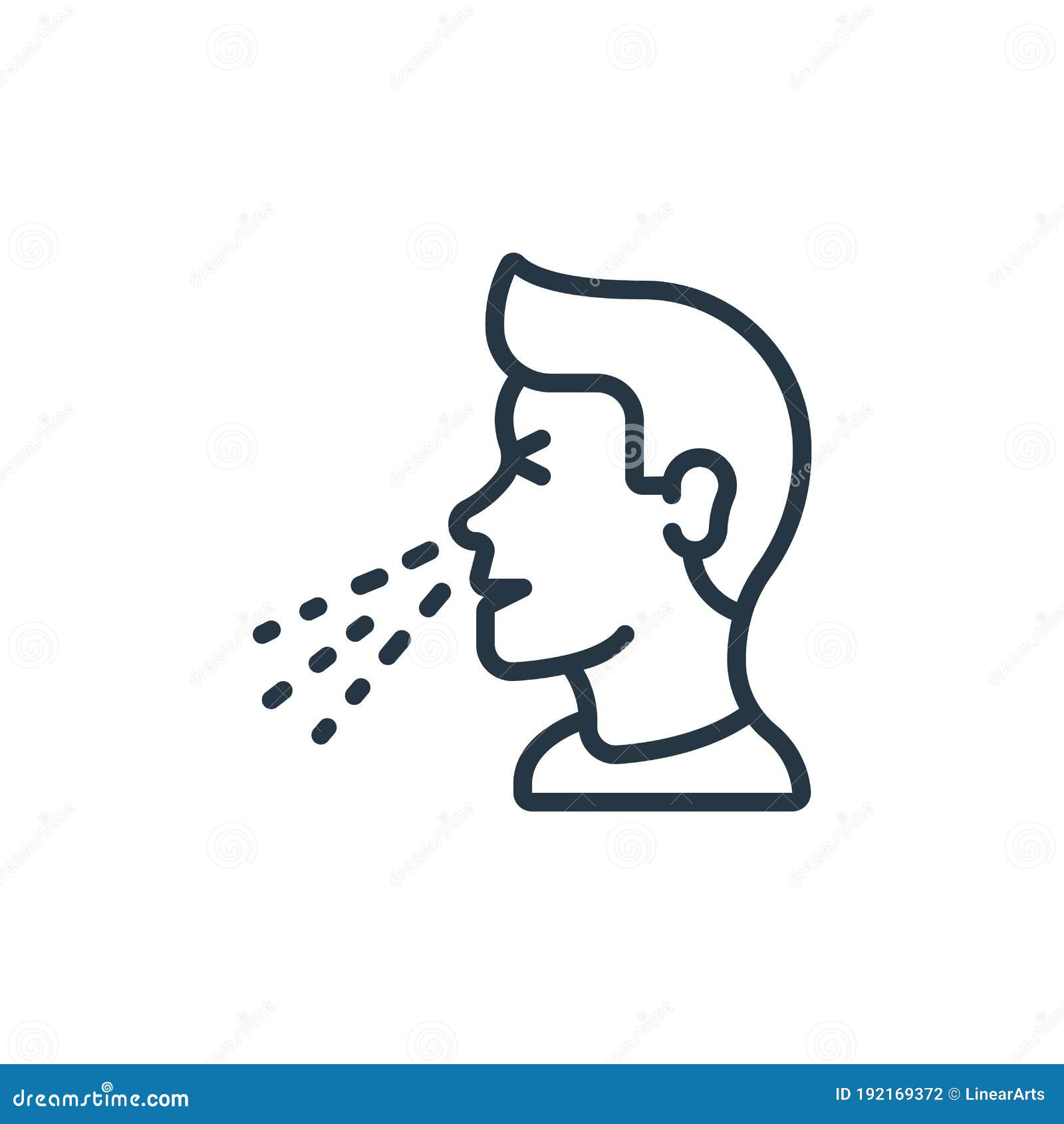 Sneeze Icon Vector from Coronavirus Concept. Thin Line Illustration of ...