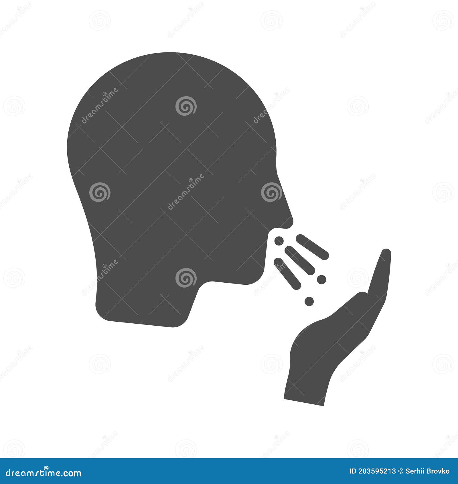 Sneeze Iconicon Isolated on White Background. Vector Illustration Stock ...