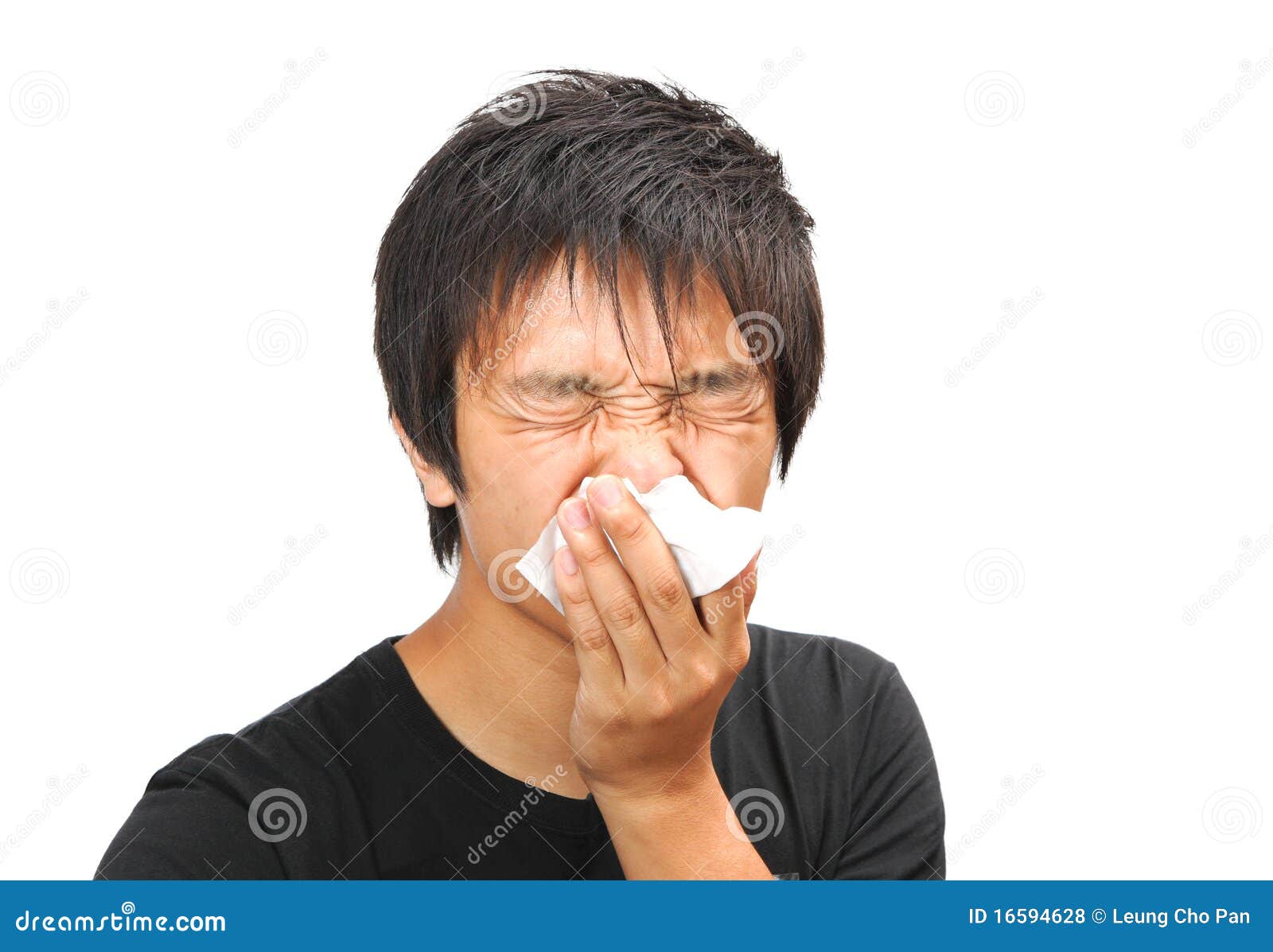 Sneeze man stock photo. Image of infection, colorful - 16594628