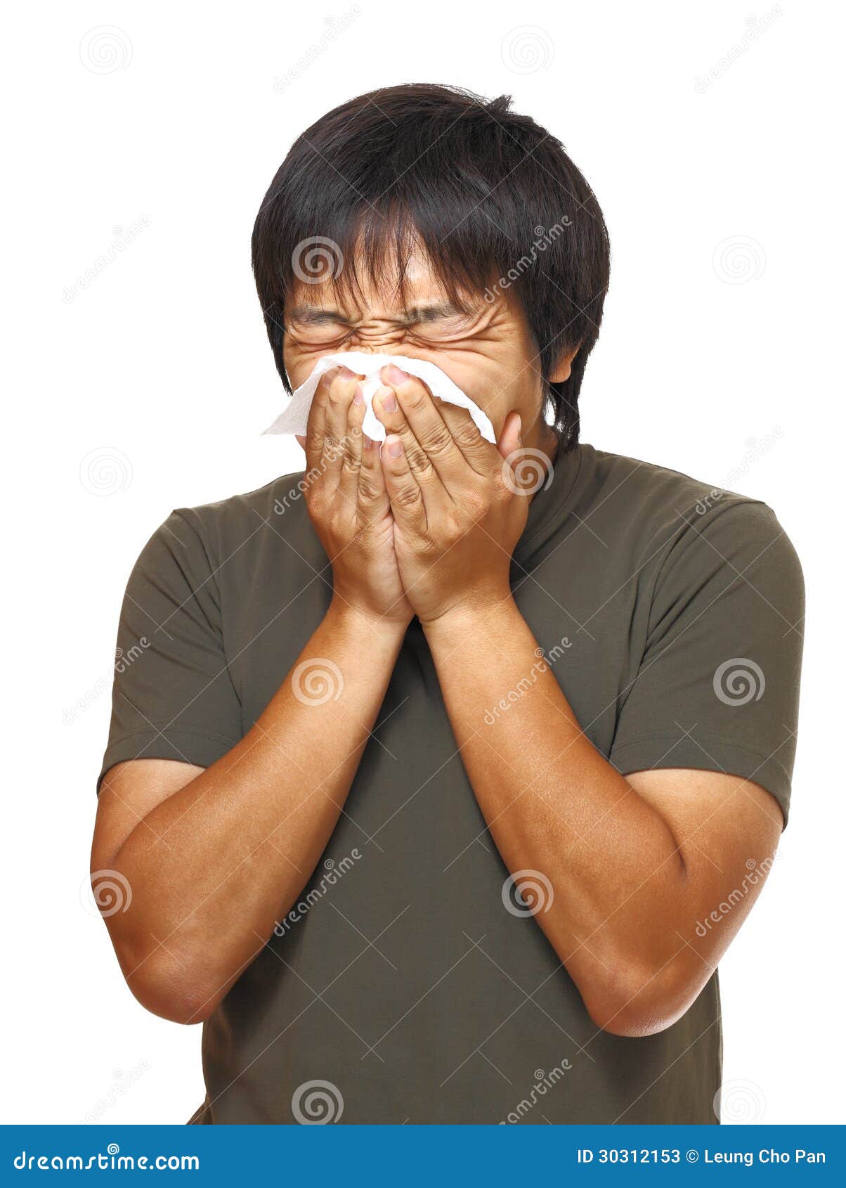 Sneeze man stock image. Image of cute, paper, blowing - 30312153