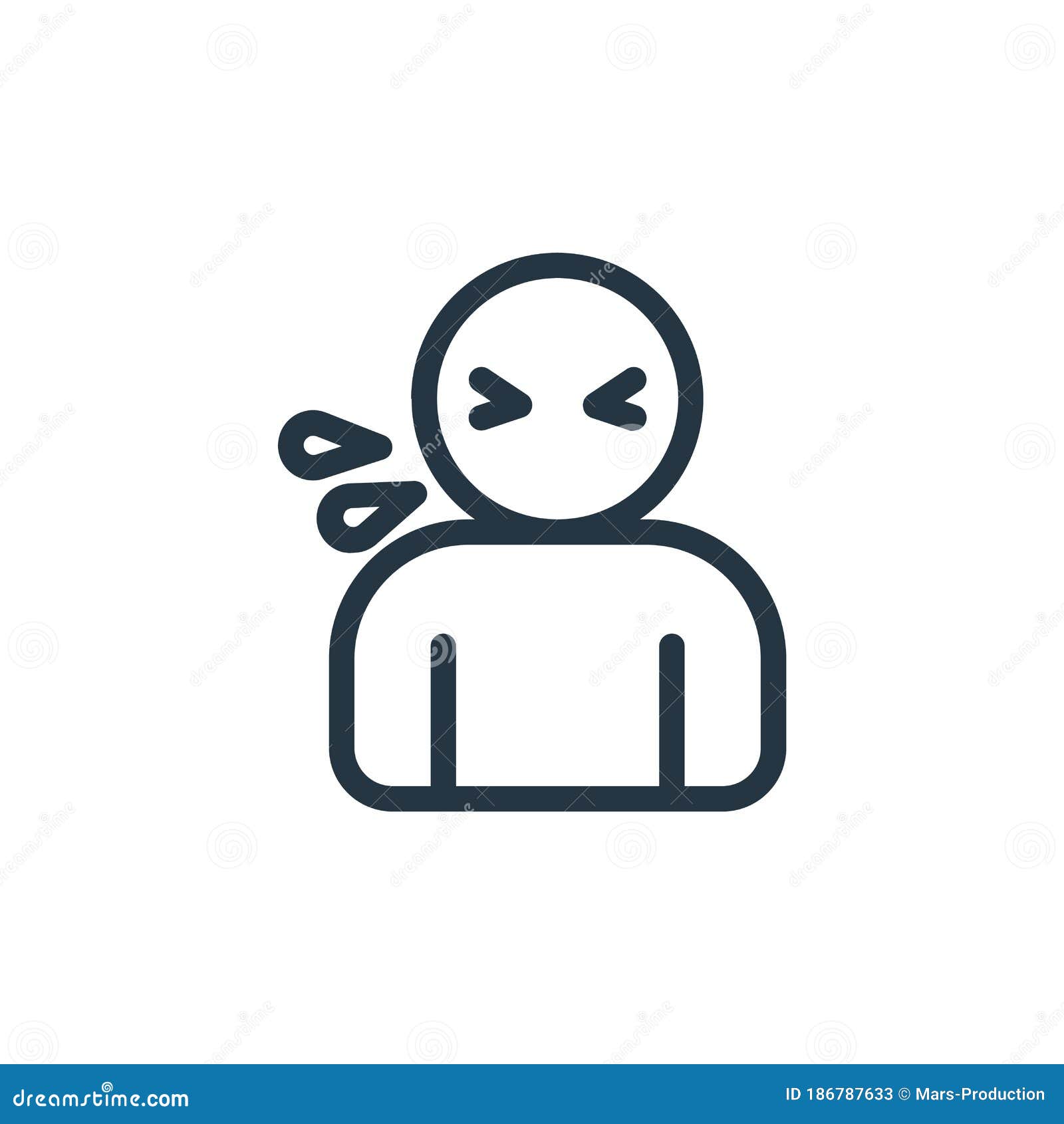 Sneeze Vector Icon. Sneeze Editable Stroke. Sneeze Linear Symbol for ...