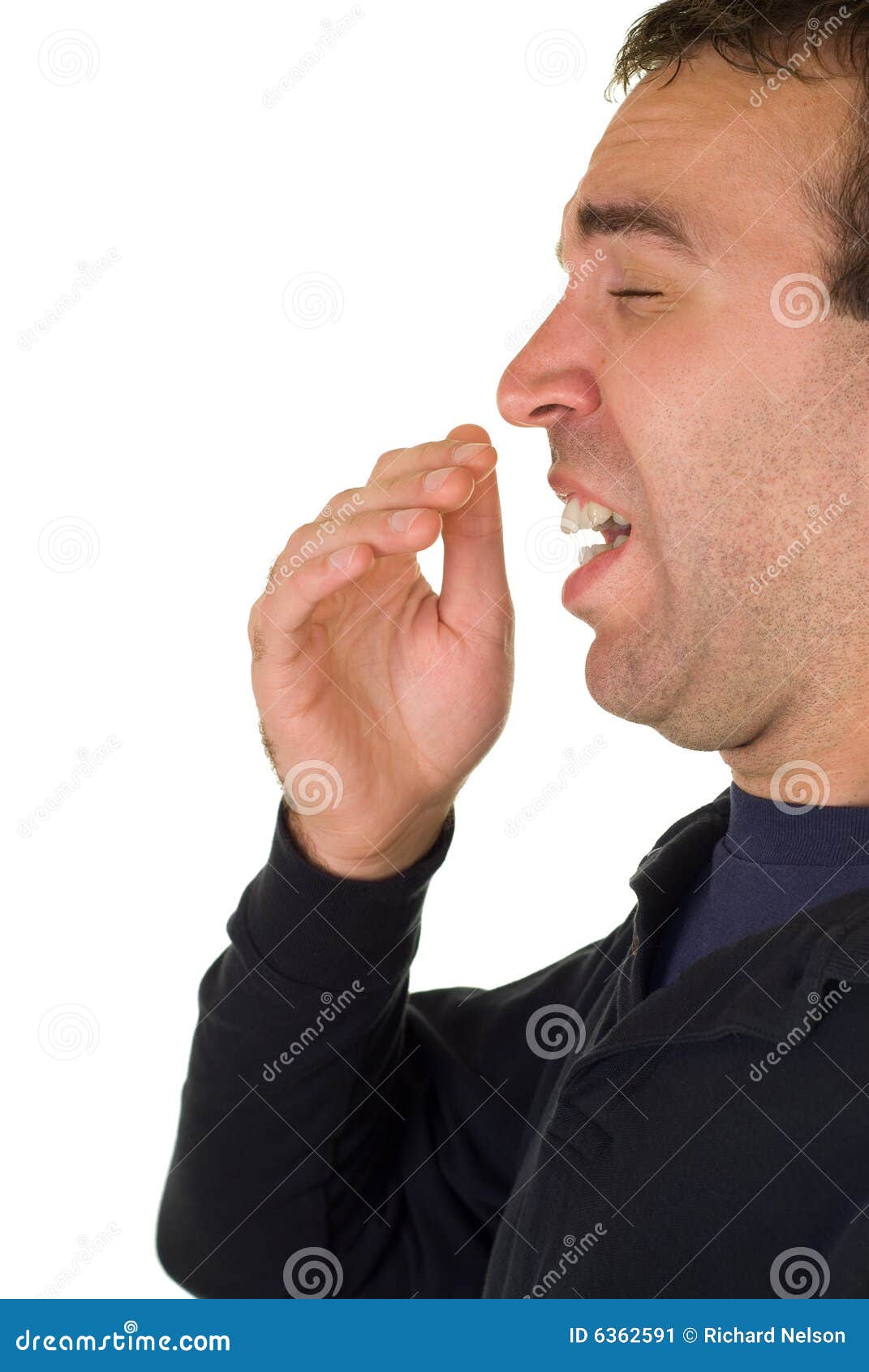 Sneezing Man stock image. Image of influenza, hand, unhealthy - 6362591