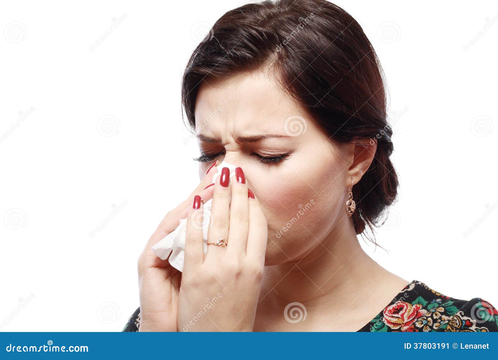 Sneezing woman stock image. Image of beauty, illness - 37803191