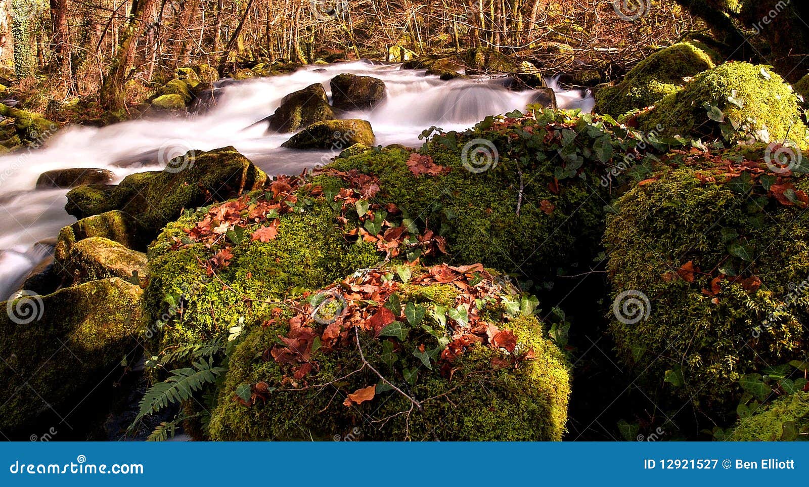 Snel Stromend Water in De Rivier Correze Stock Afbeelding - Image of ...