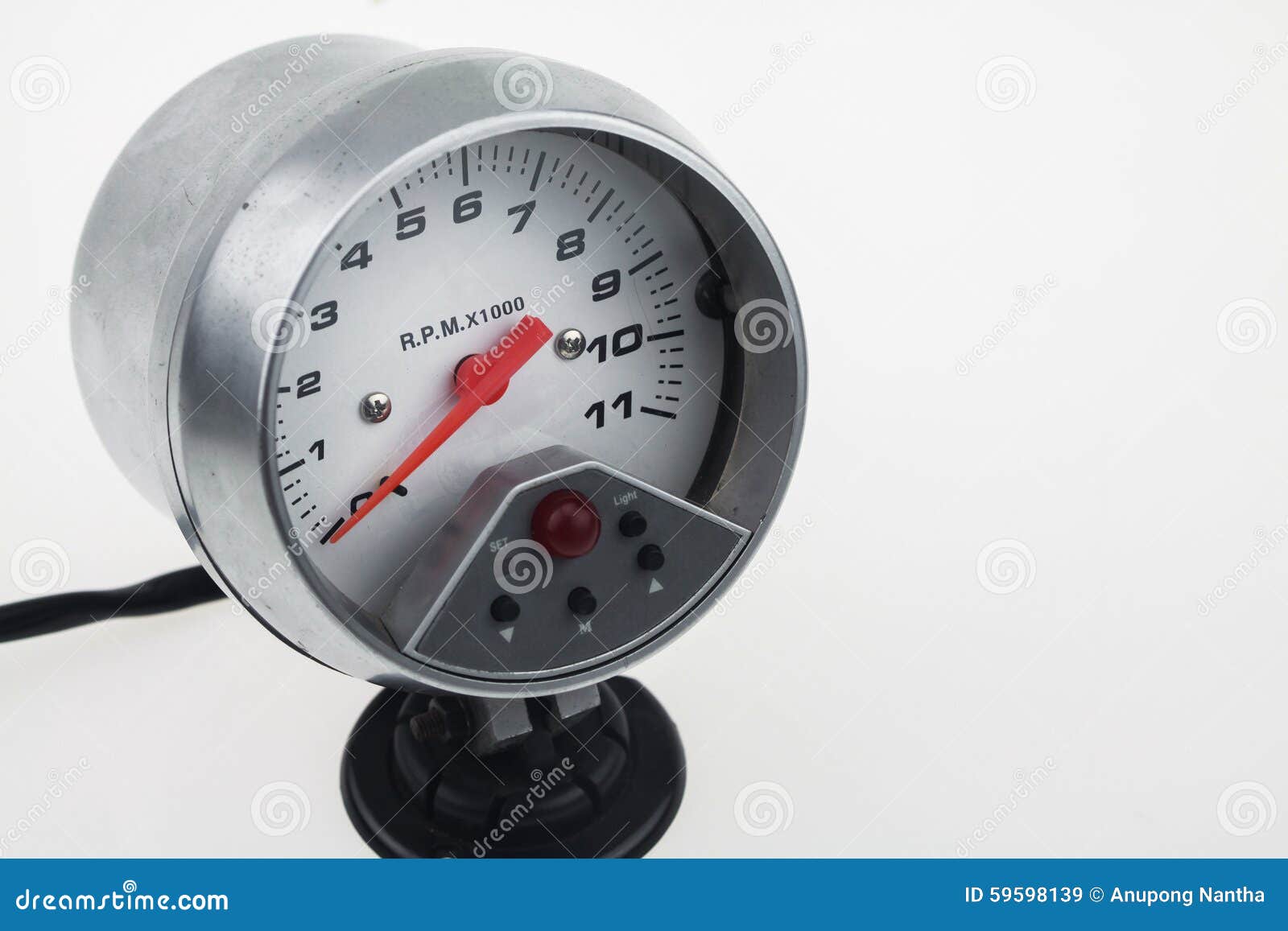 Snelheidsmeter in Auto Voor Maatregel De Snelheid Stock Afbeelding ...