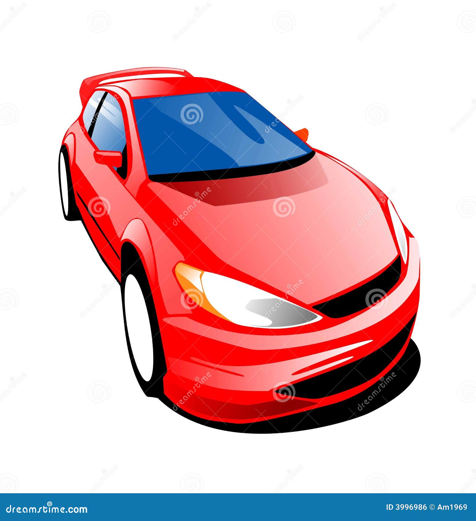 Snelle Rode Auto stock illustratie. Illustration of rijden - 3996986