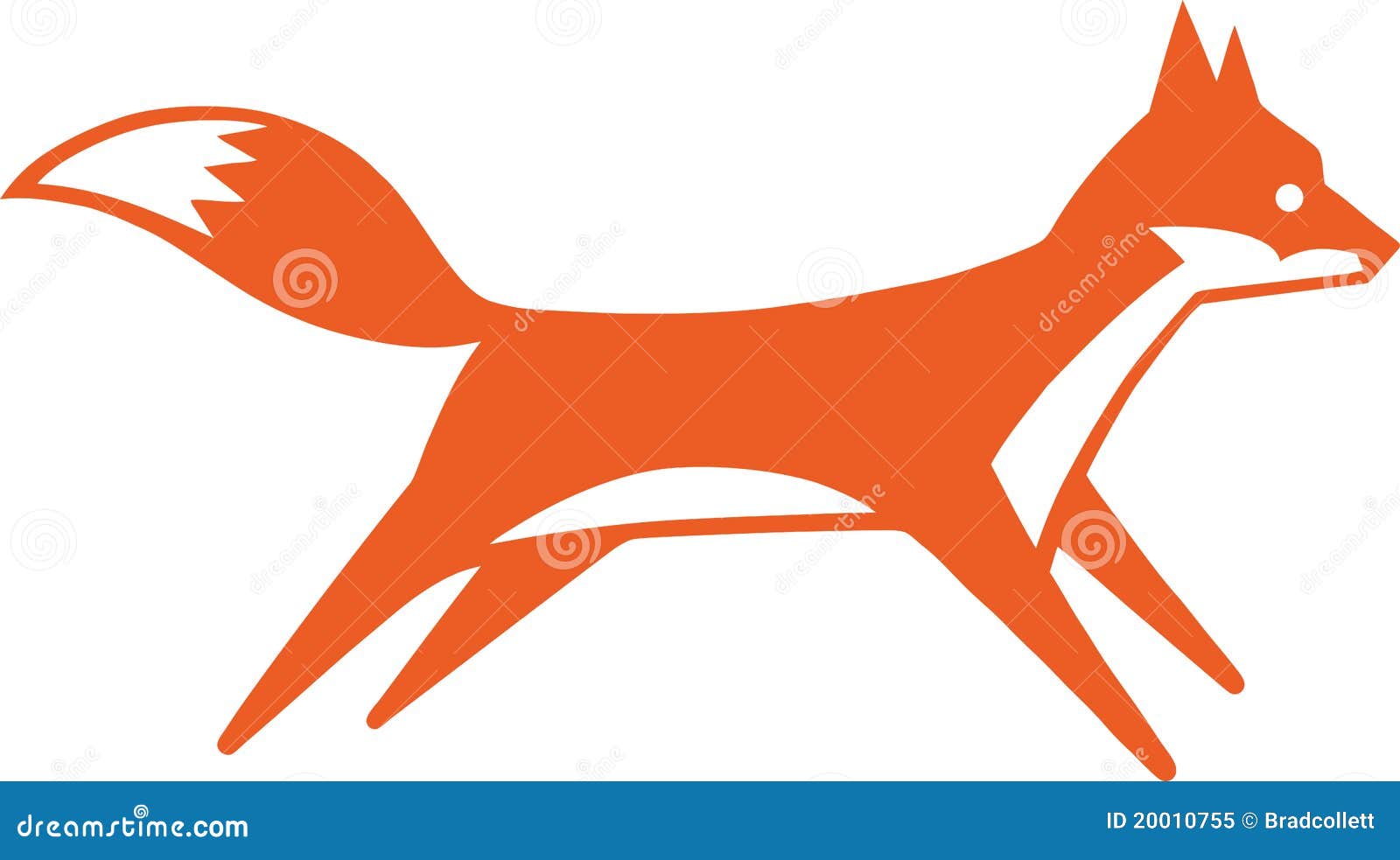 Snelle Vos vector illustratie. Illustration of pictogram - 20010755