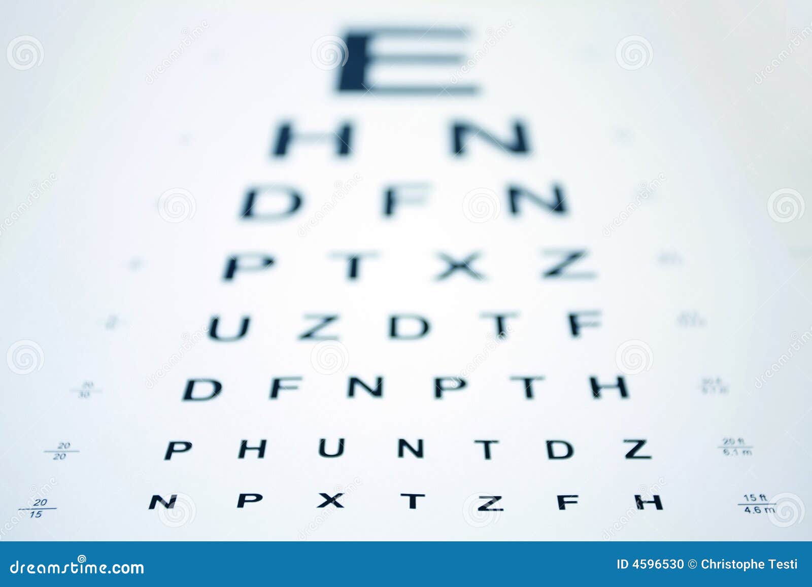 Snellen Eye Chart stock photo. Image of closeup, macro - 4596530