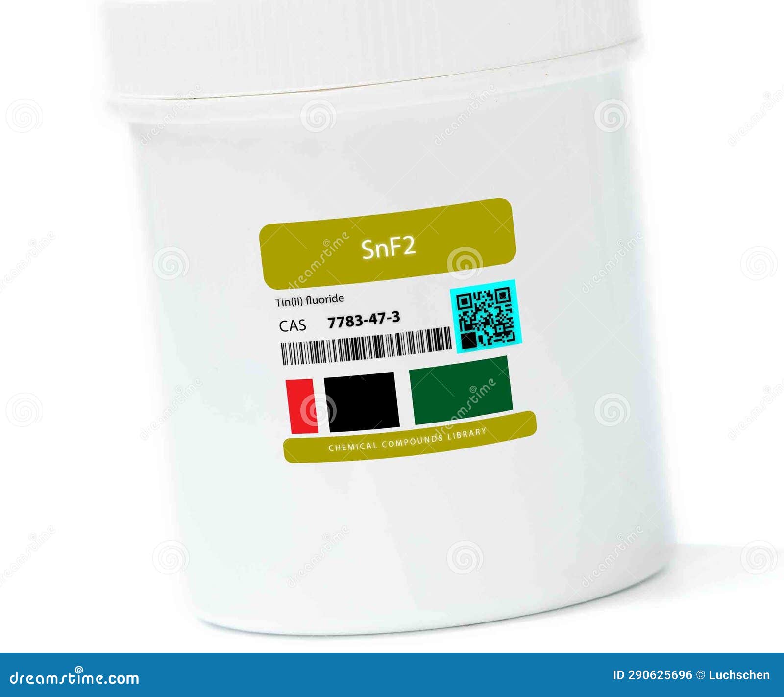 SnF2 - Tin(II) Fluoride stock photo. Image of bottle - 290625696