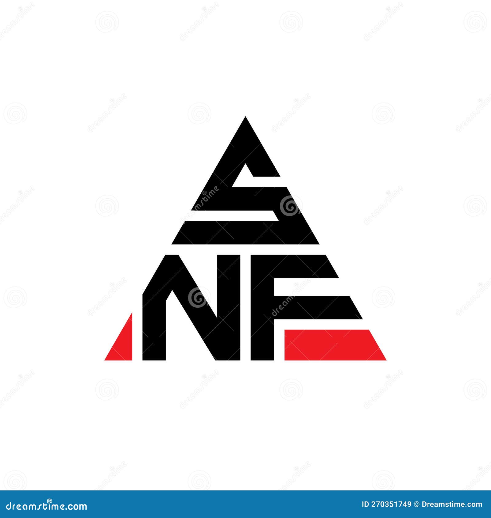 SNF Triangle Letter Logo Design with Triangle Shape. SNF Triangle Logo ...