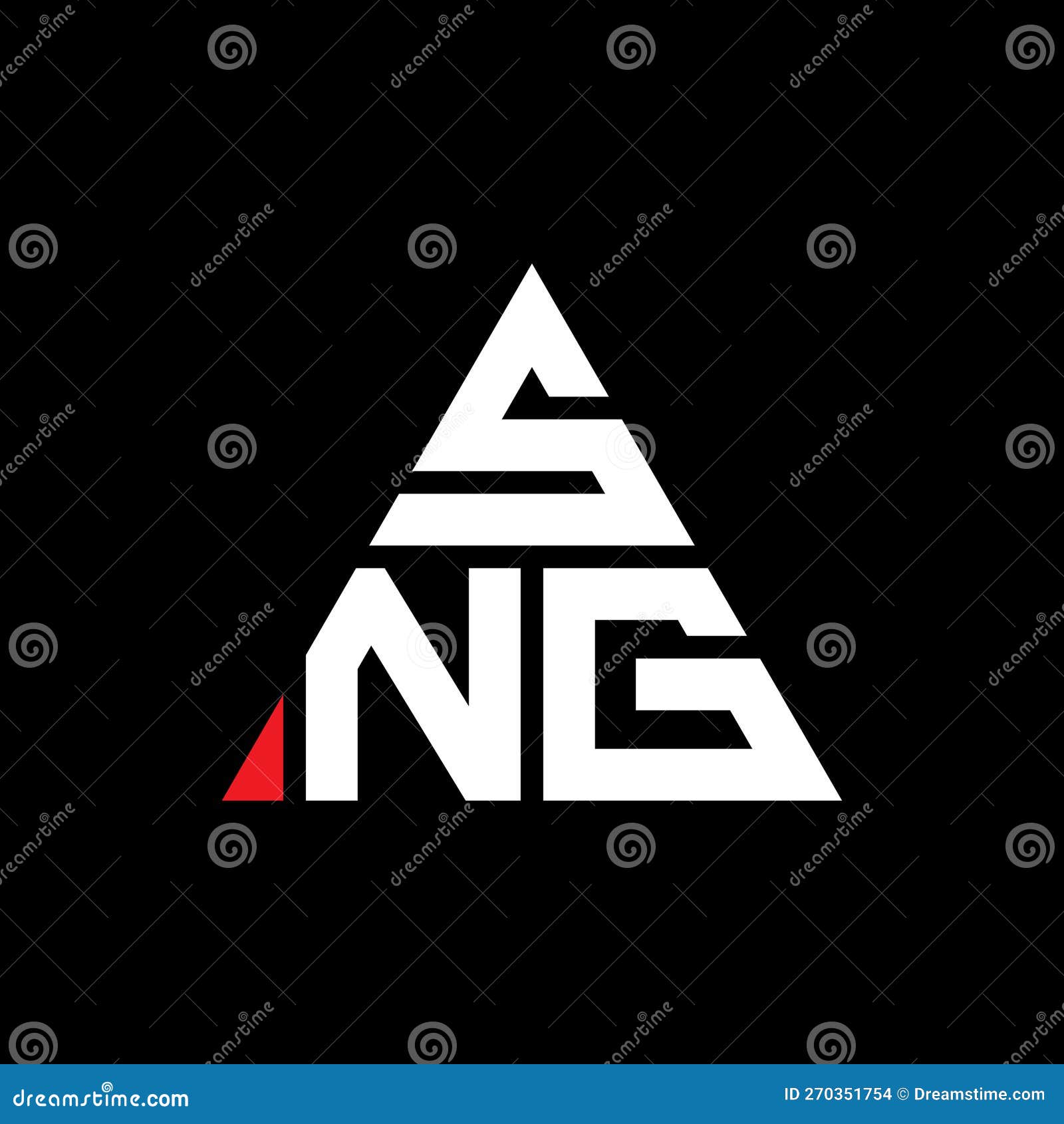 SNG Triangle Letter Logo Design with Triangle Shape. SNG Triangle Logo ...