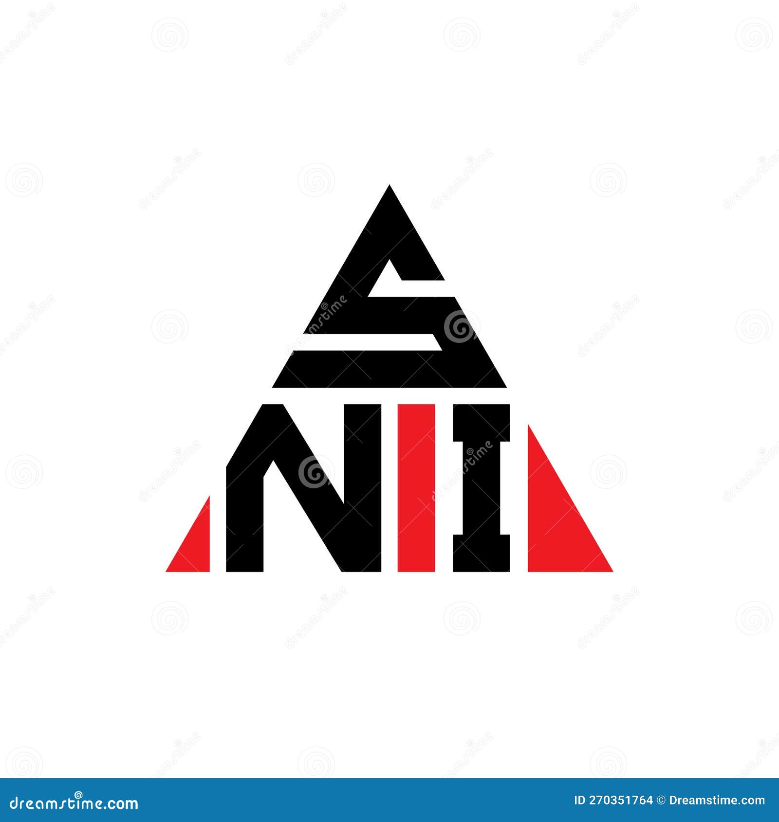 SNI Triangle Letter Logo Design with Triangle Shape. SNI Triangle Logo ...