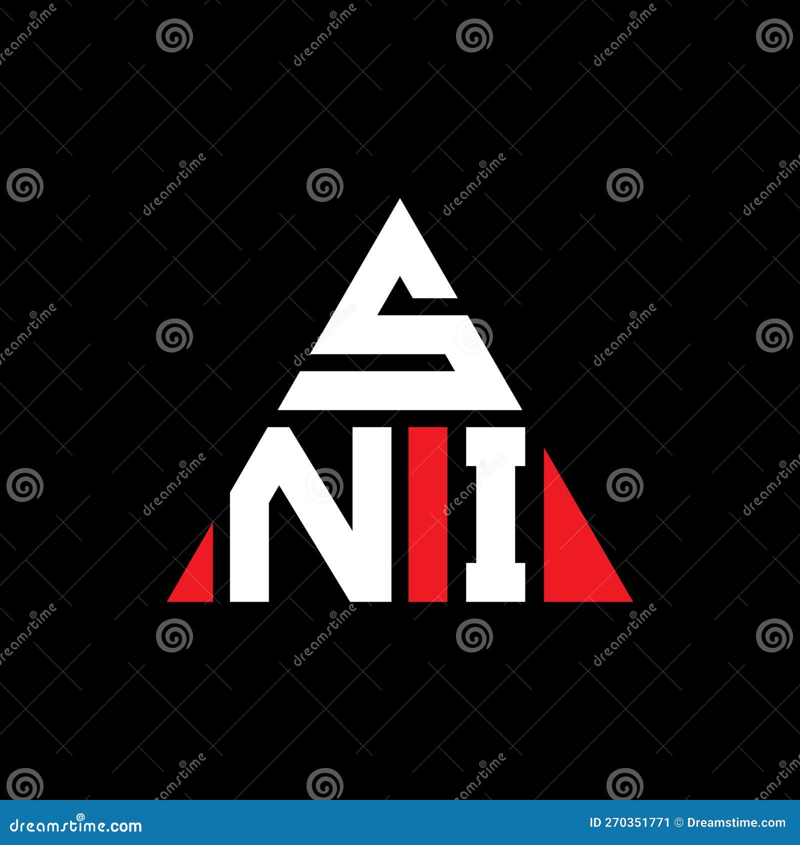 SNI Triangle Letter Logo Design with Triangle Shape. SNI Triangle Logo ...