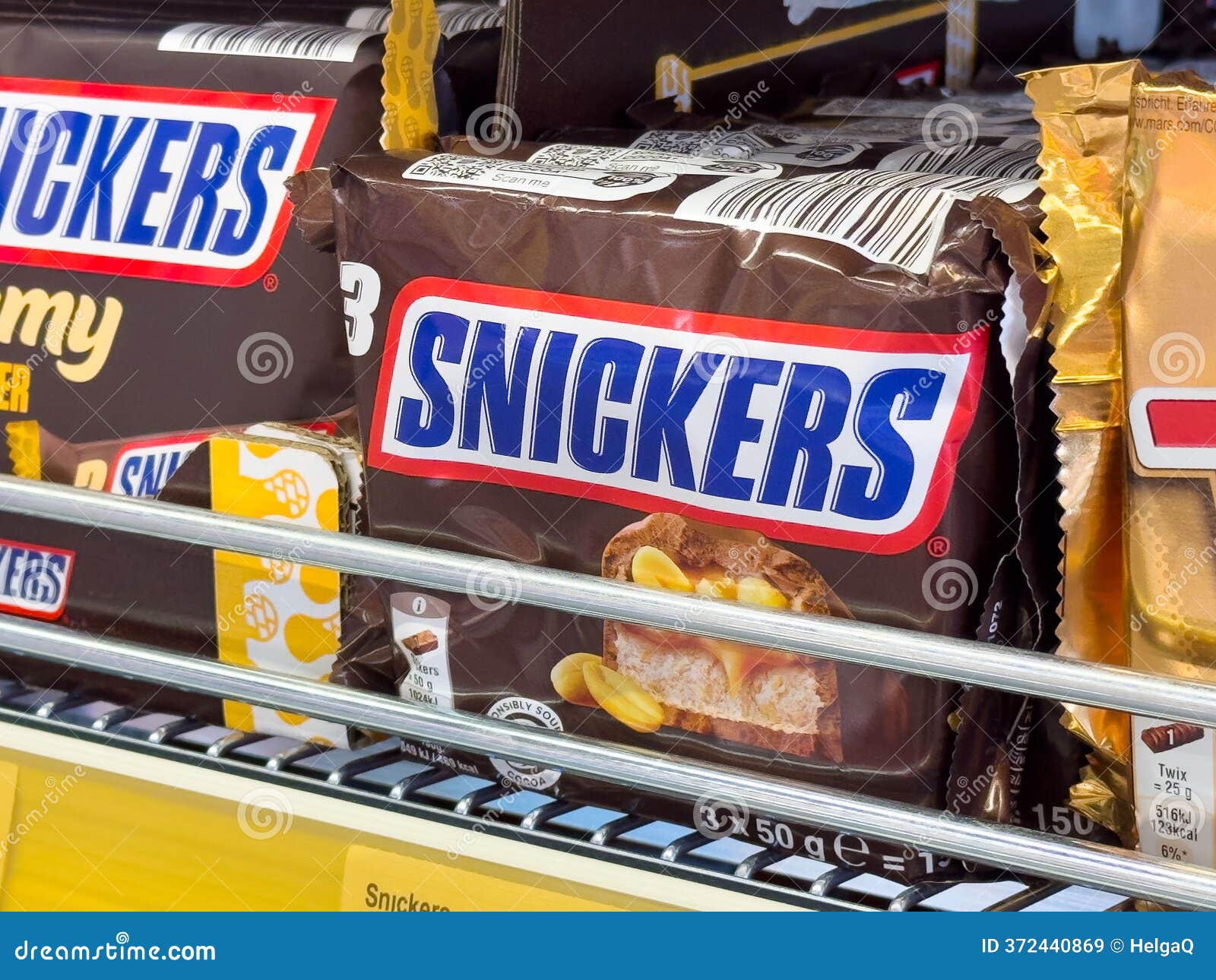 Snickers Chocolate Bar Wrapping Lies With Empty Red Coca Cola And ...