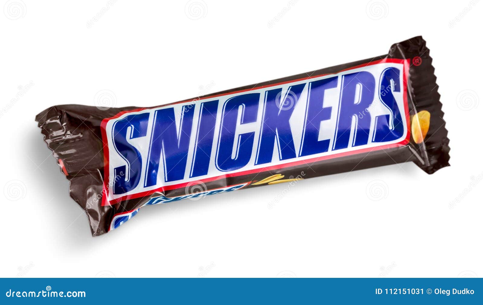 Snickers La Barra De Chocolate Aislada En Blanco Foto editorial ...