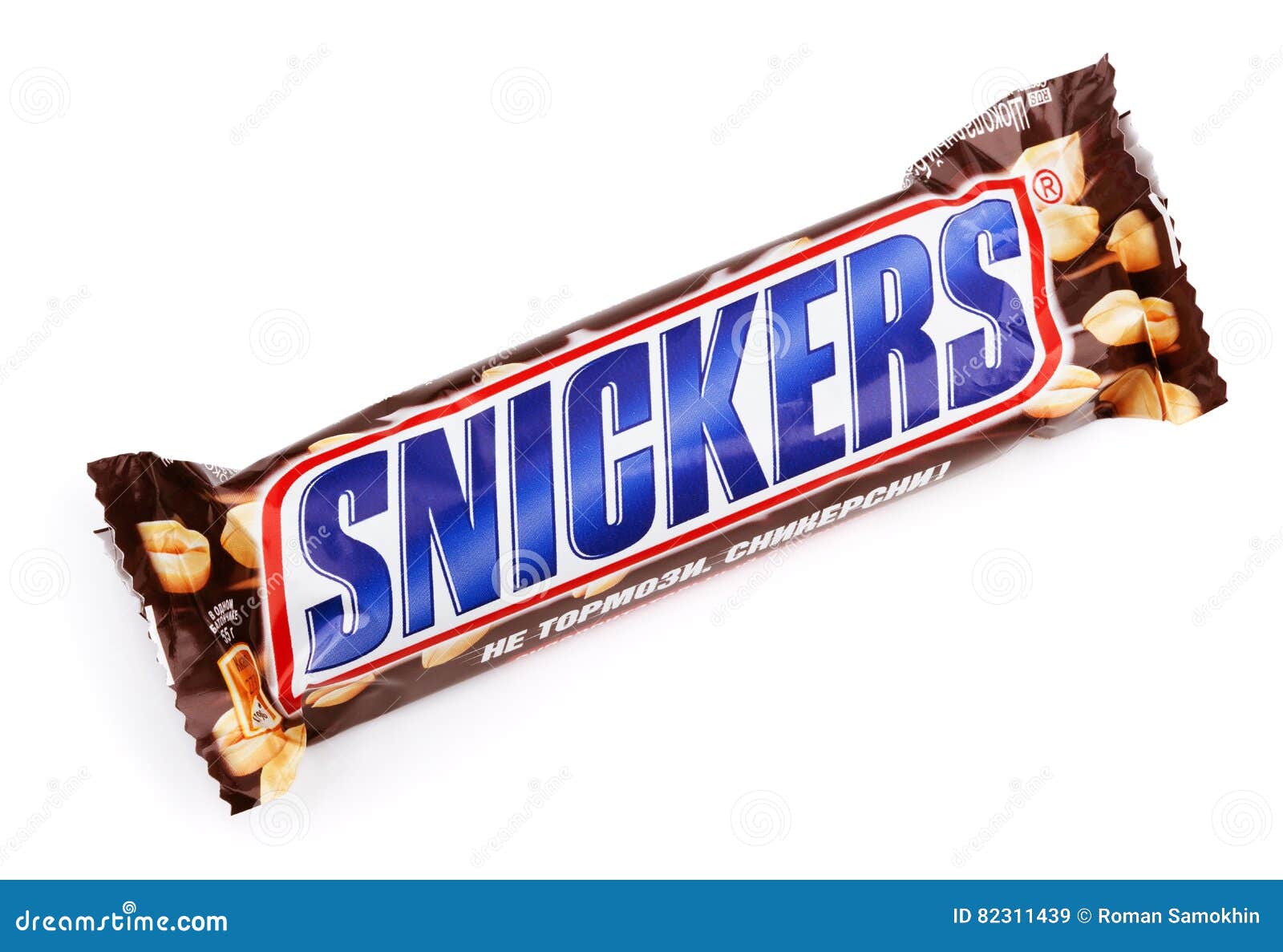 Snickers La Barra De Chocolate Del Caramelo Imagen de archivo editorial ...