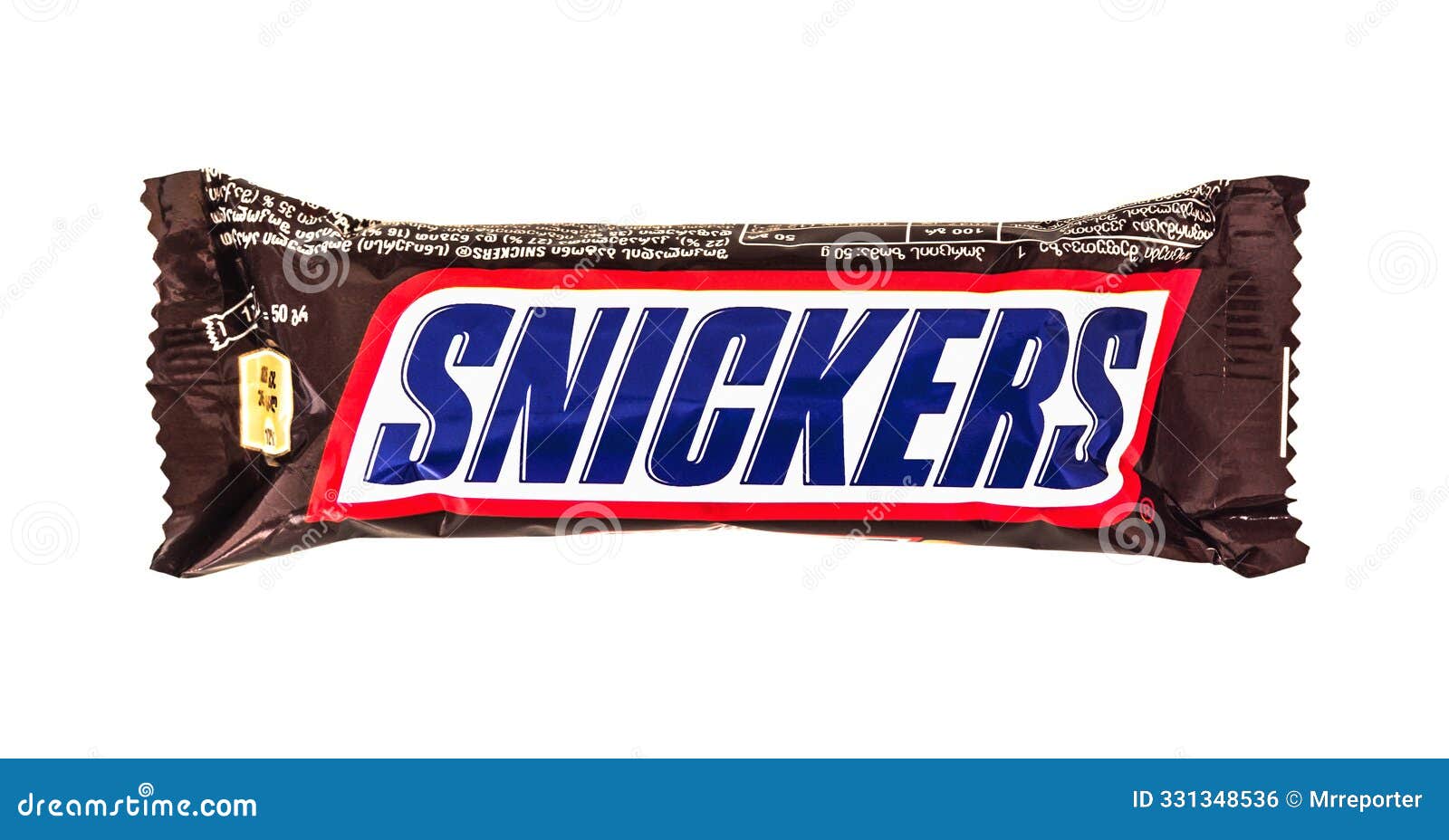Snickers (by Mars) Chocolate Bar, on White Editorial Photo - Image of ...