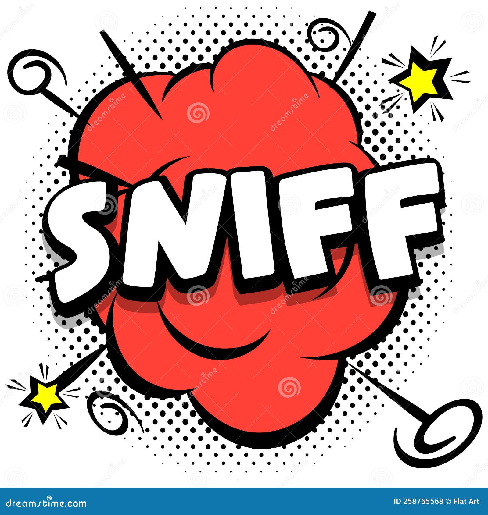 Sniff Comic Bright Template with Speech Bubbles on Colorful Frames ...