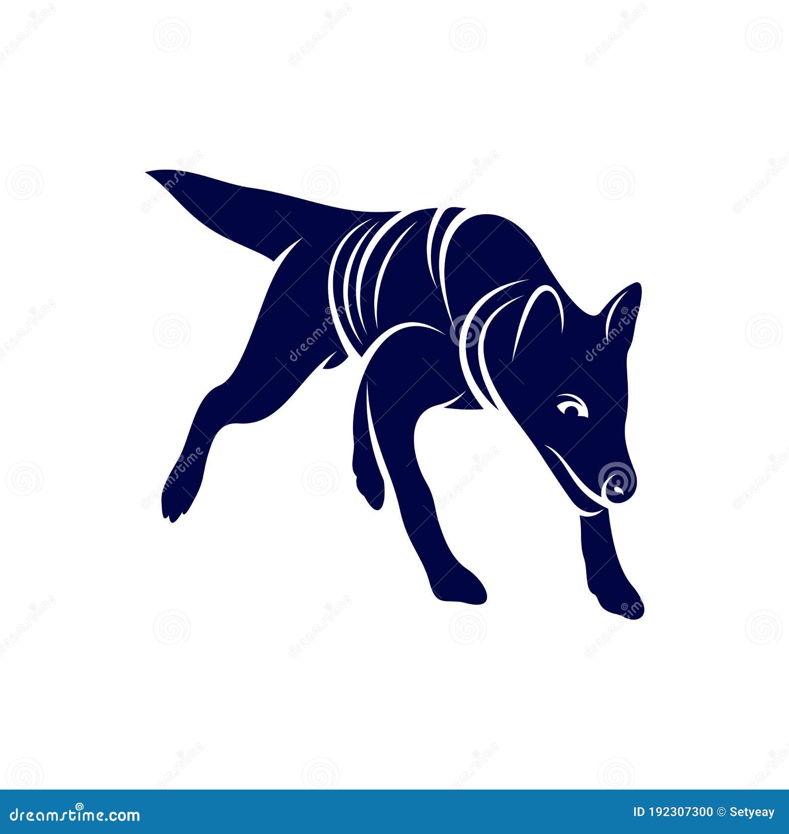 Sniffer Dog Logo Design Vector. Silhouette of Sniffer Dog Stock Vector ...