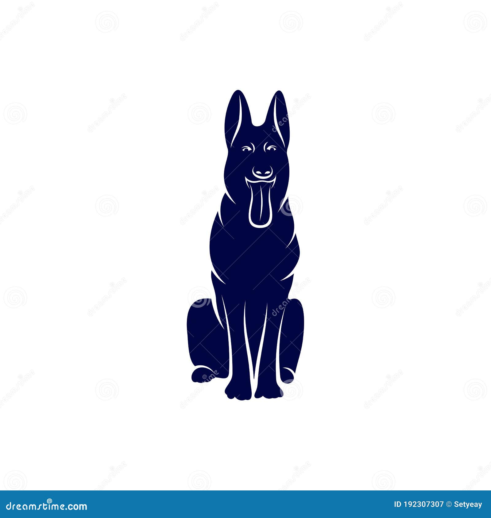 Sniffer Dog Logo Design Vector. Silhouette of Sniffer Dog Stock Vector ...