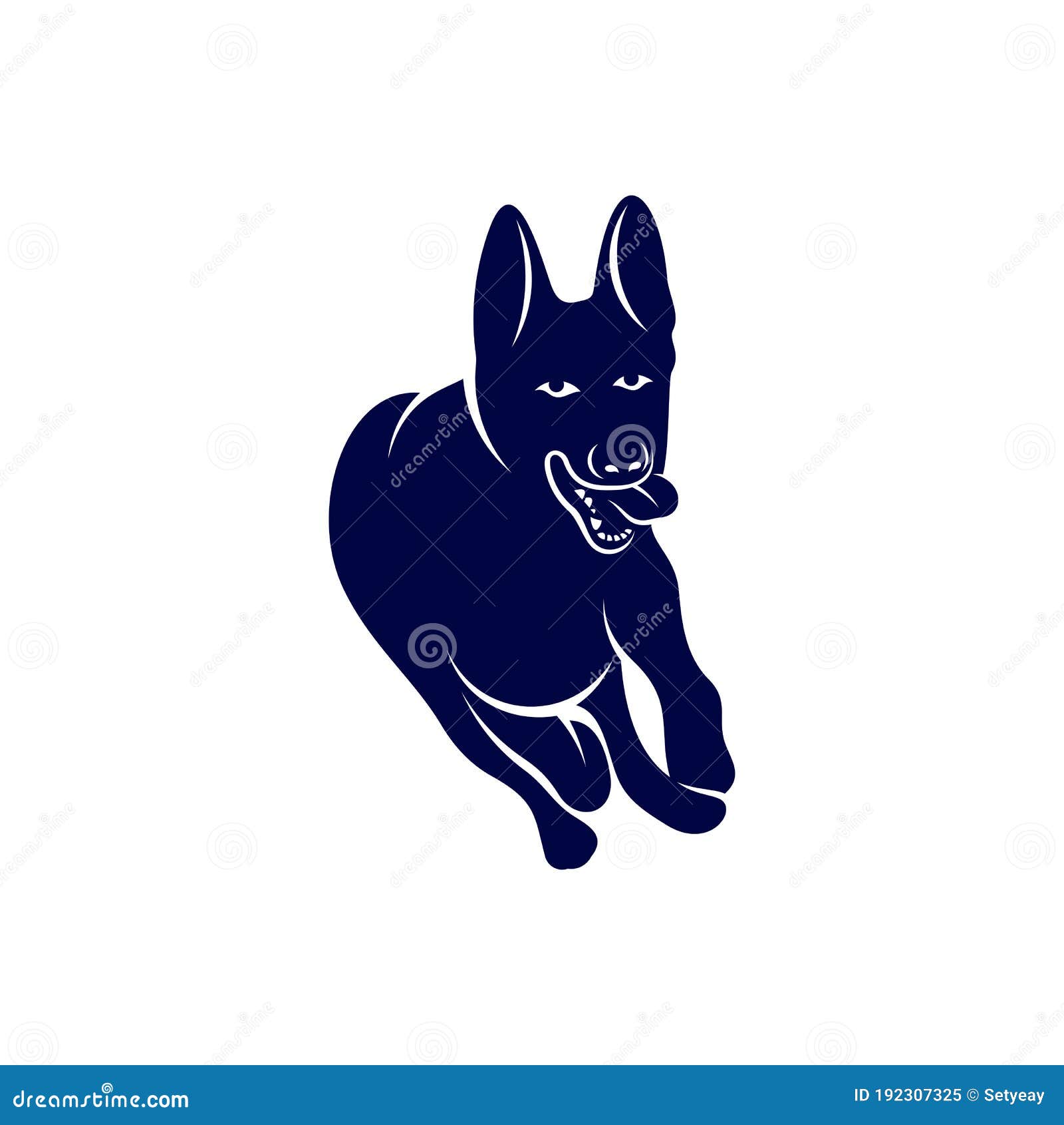 Sniffer Dog Logo Design Vector. Silhouette of Sniffer Dog Stock Vector ...