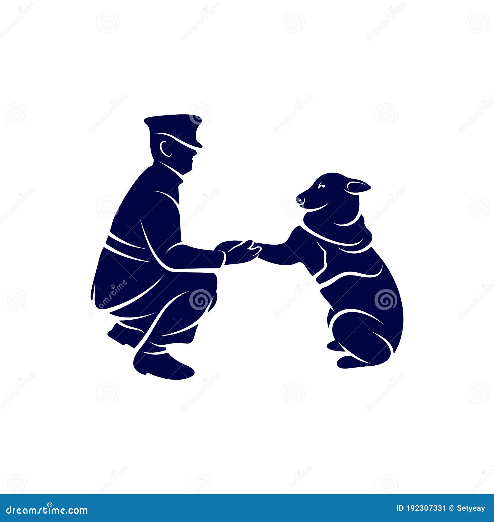 Sniffer Dog Logo Design Vector. Silhouette of Sniffer Dog Stock Vector ...