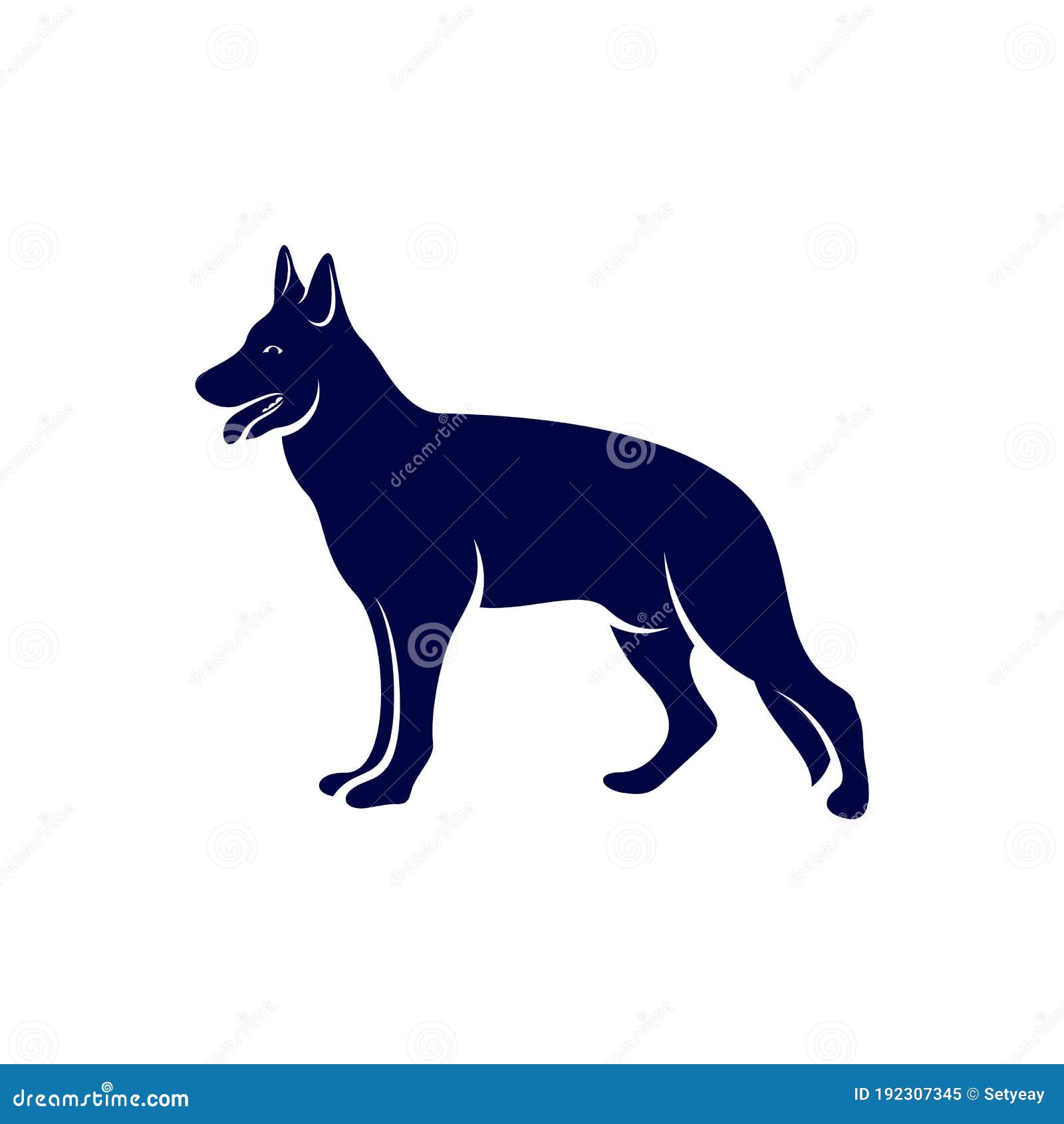 Sniffer Dog Logo Design Vector. Silhouette Of Sniffer Dog. Vector ...
