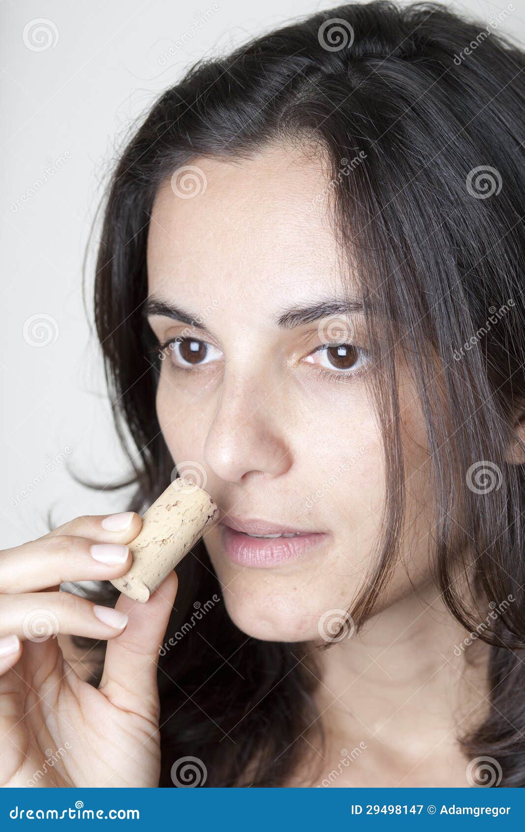 Sniffing on wine cork stock image. Image of love, hand - 29498147