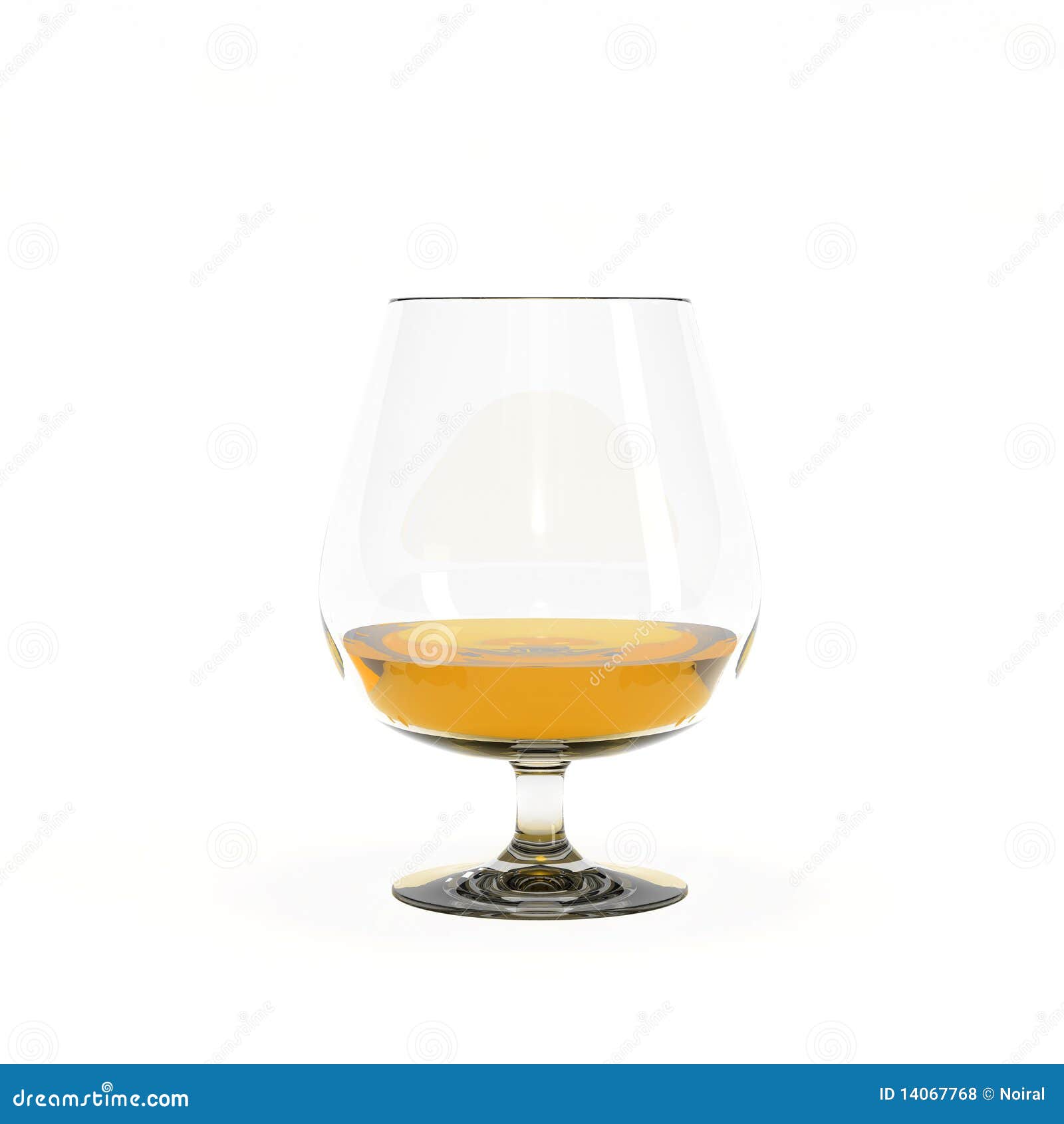 Snifter Glass Icon With Overfilled With Water On White Background ...