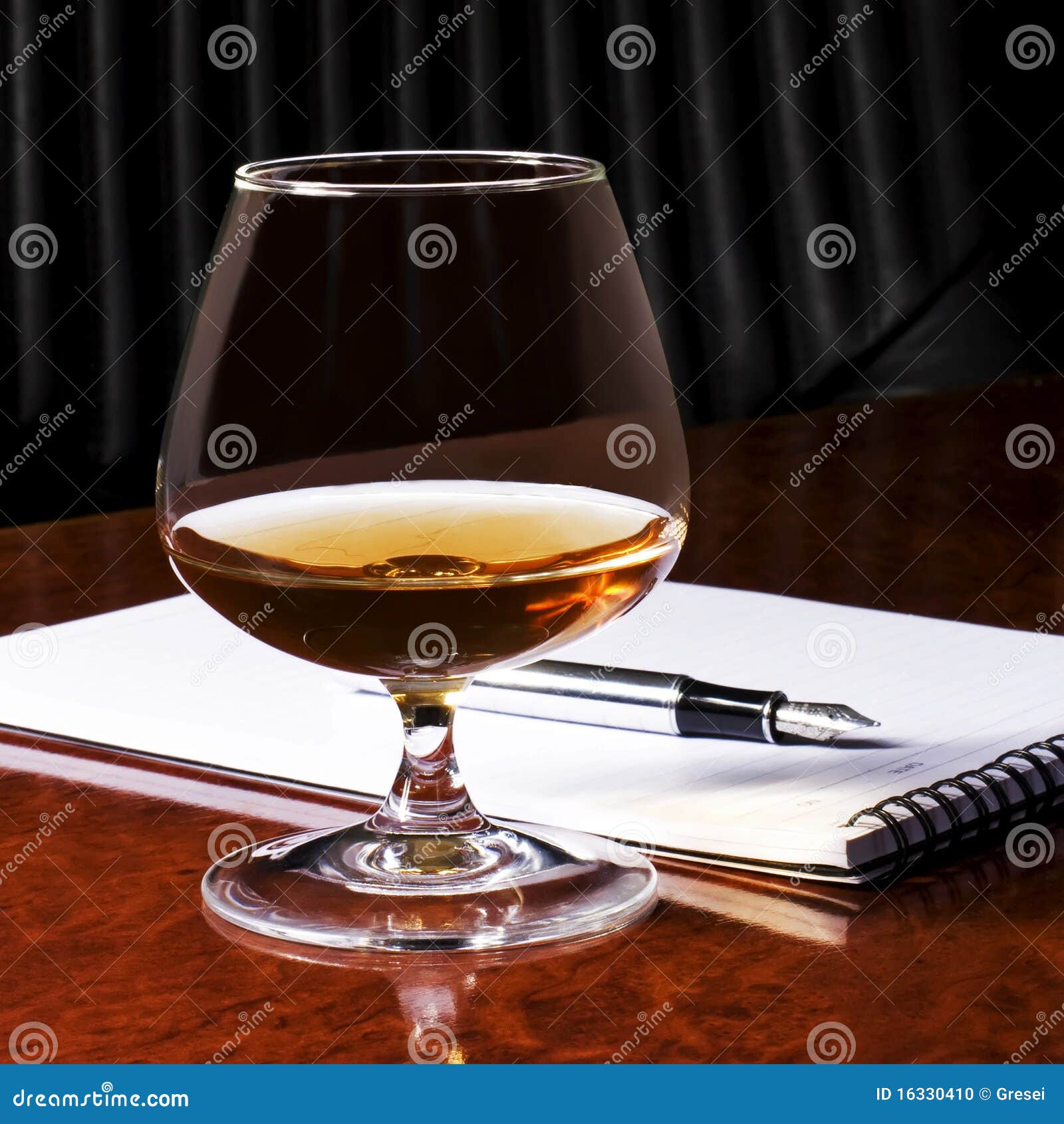 Snifter glass of cognac stock photo. Image of brandy - 16330410