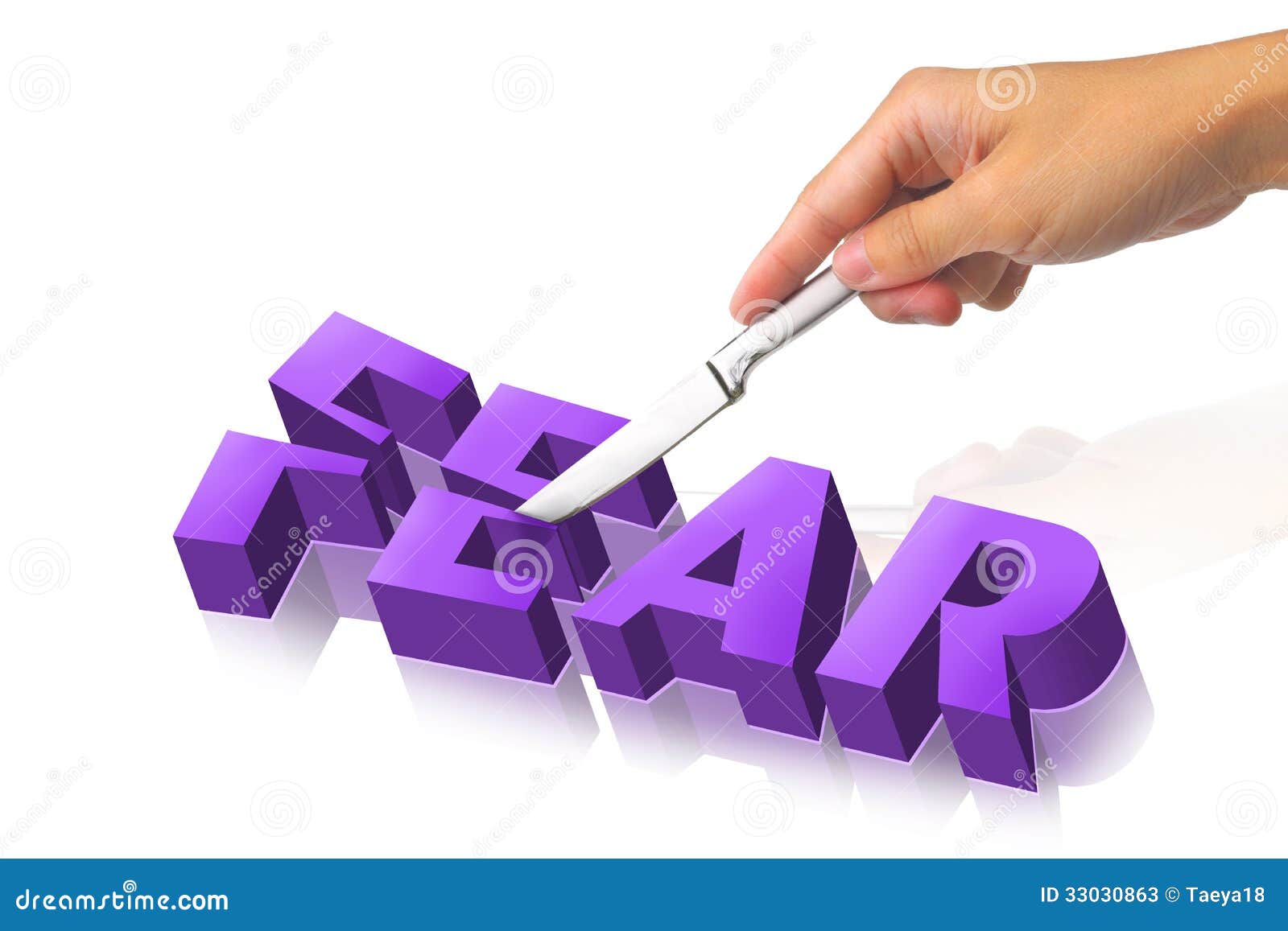 Snijd de vrees stock afbeelding. Image of vrees, verbied - 33030863