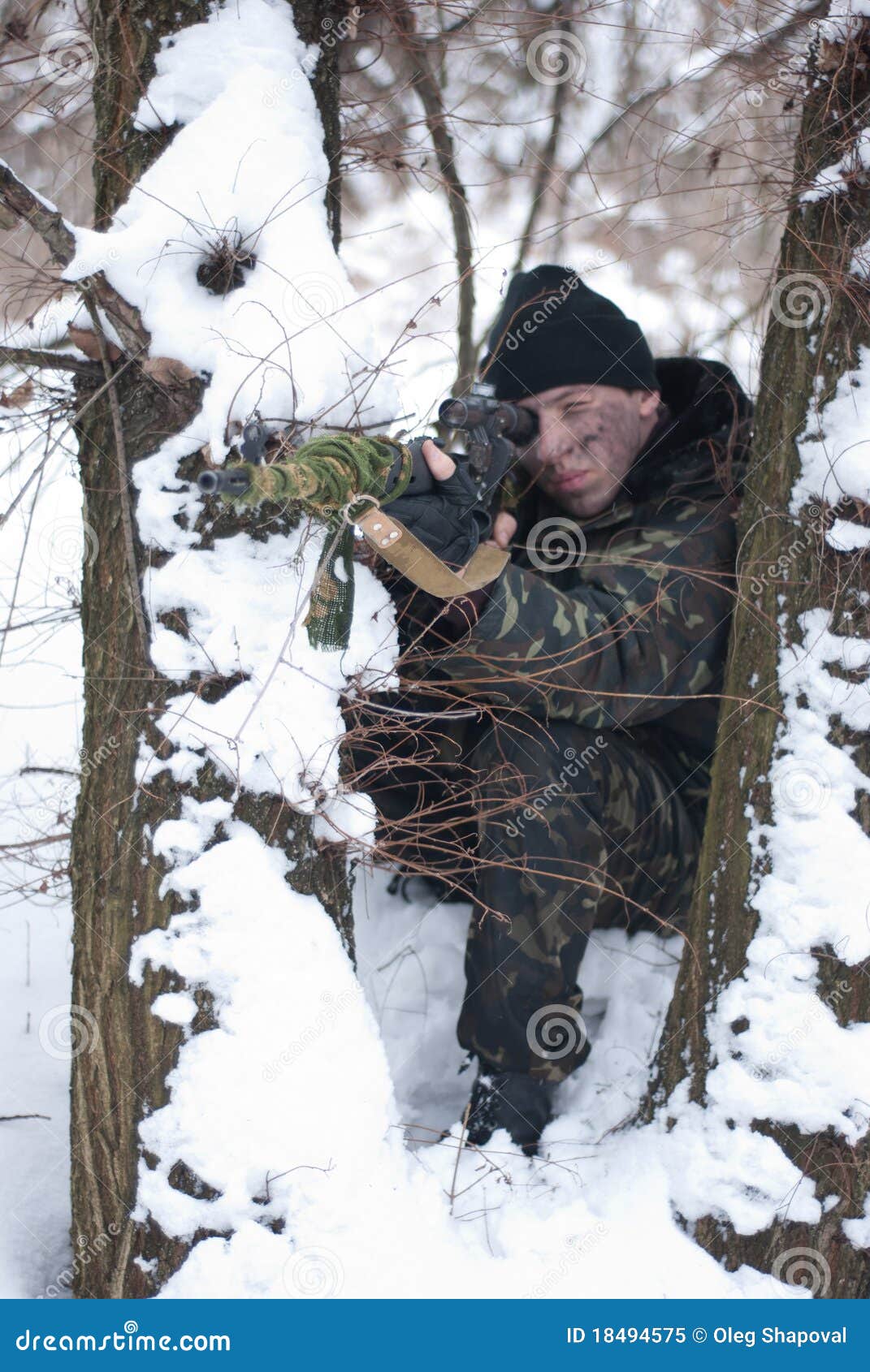 The sniper stock image. Image of combat, outdoors, male - 18494575
