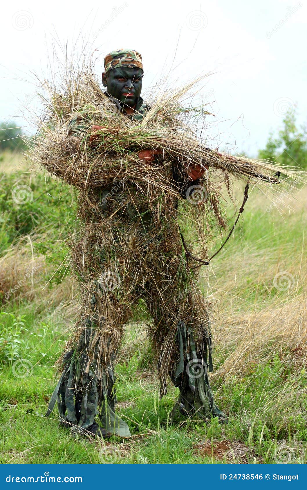 Sniper stock photo. Image of green, adult, grass, cloak - 24738546