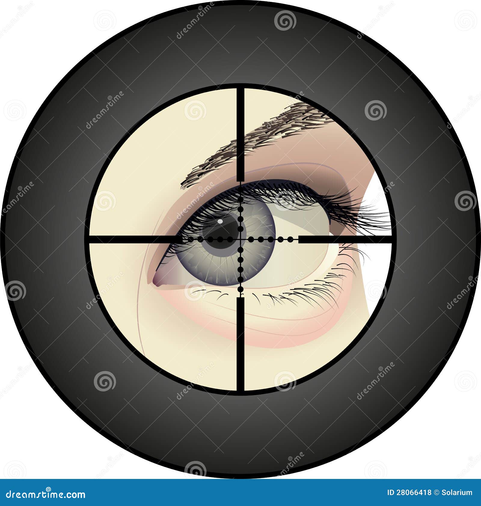 Sniper stock vector. Illustration of observe, eyeball - 28066418