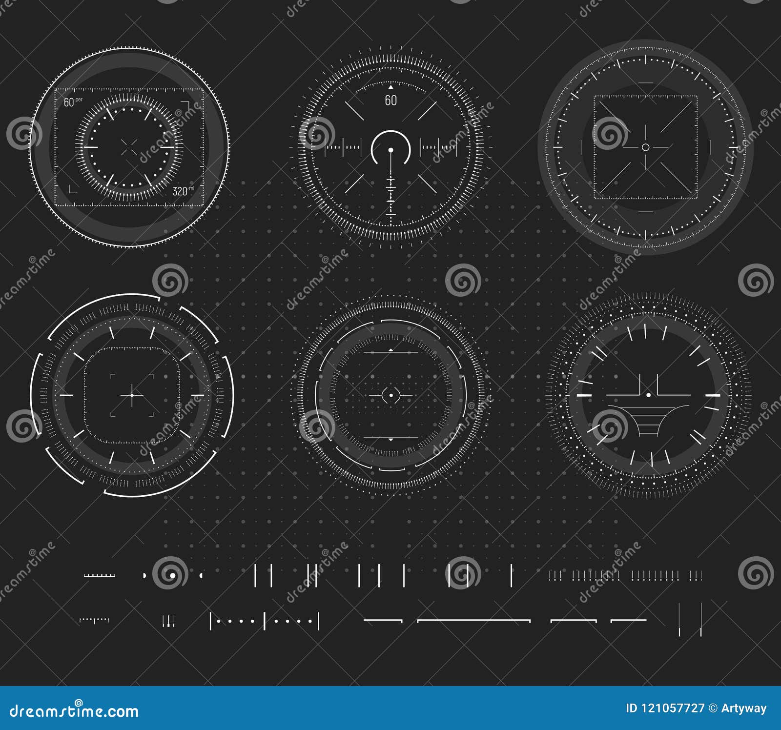 Sniper Aim, Digital Smart Device Display, HUD Infographic, Design ...