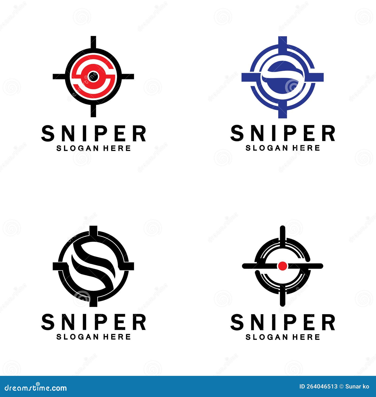 Sniper Aim Target Vector Logo. Initial S Target Logo Vector Stock ...